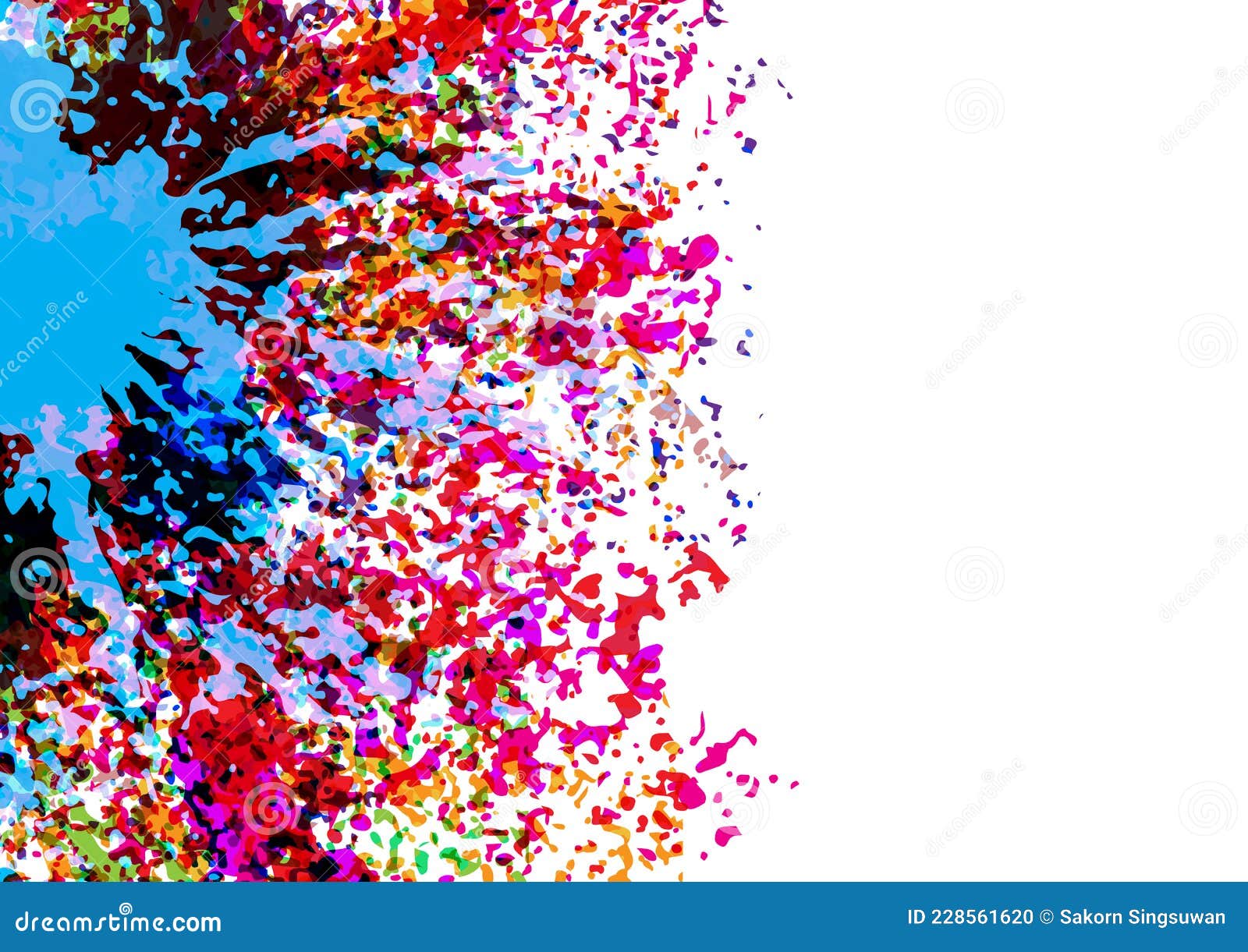 Abstract Vector Splatter Multicolor on Isolated Background Design ...