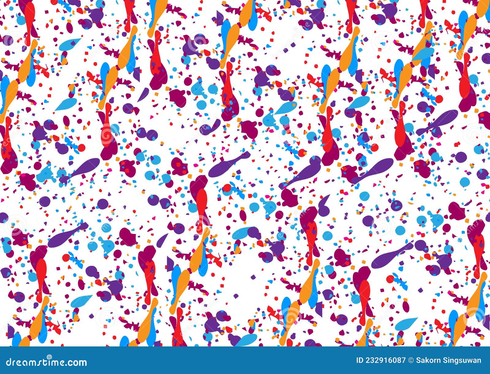 Abstract Vector Splatter Multicolor Isolated Background Design ...