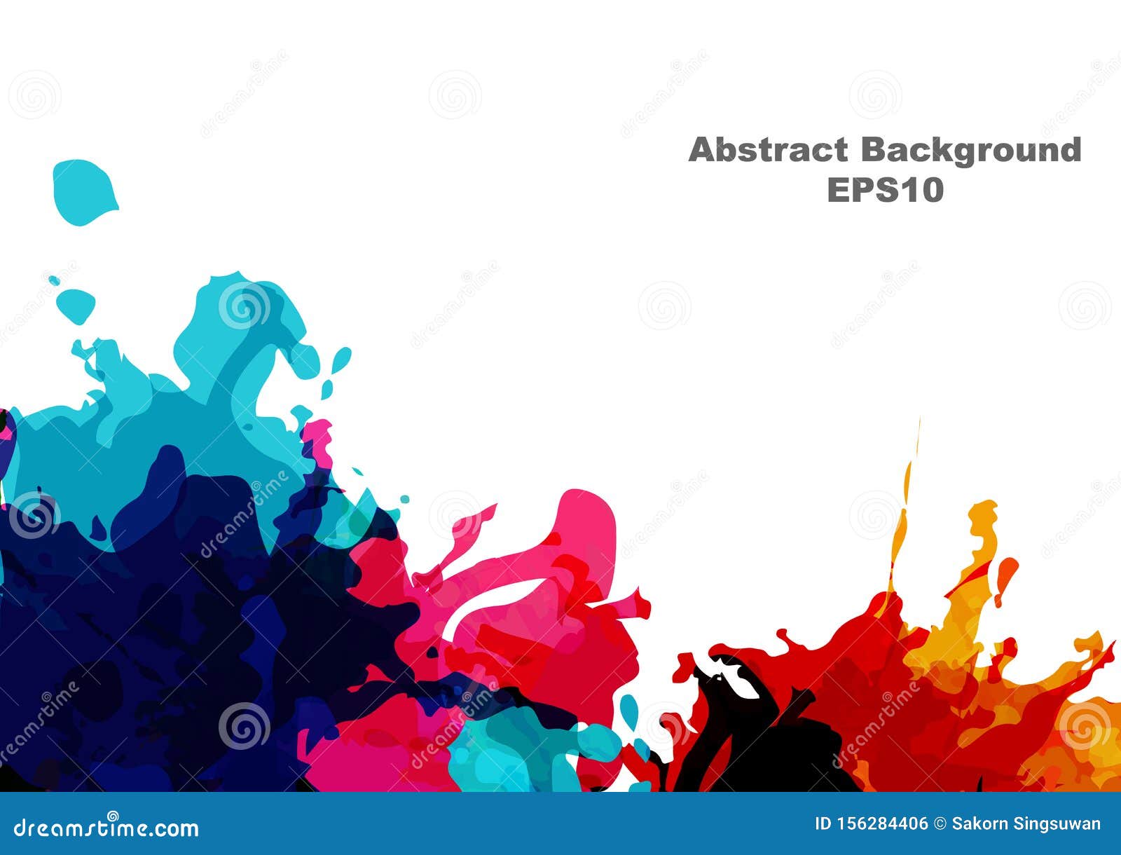 Abstract Vector Splatter Paint Color Design Background. Vector Splatter ...