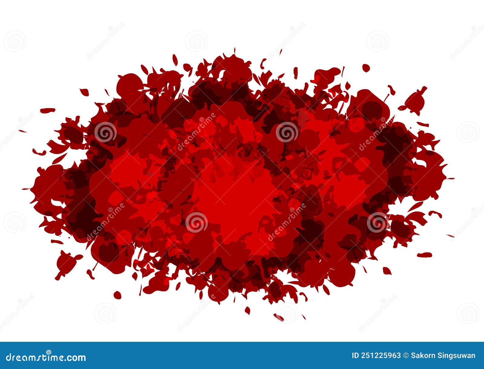 Abstract Vector Splatter Red Color Isolated Background Design ...