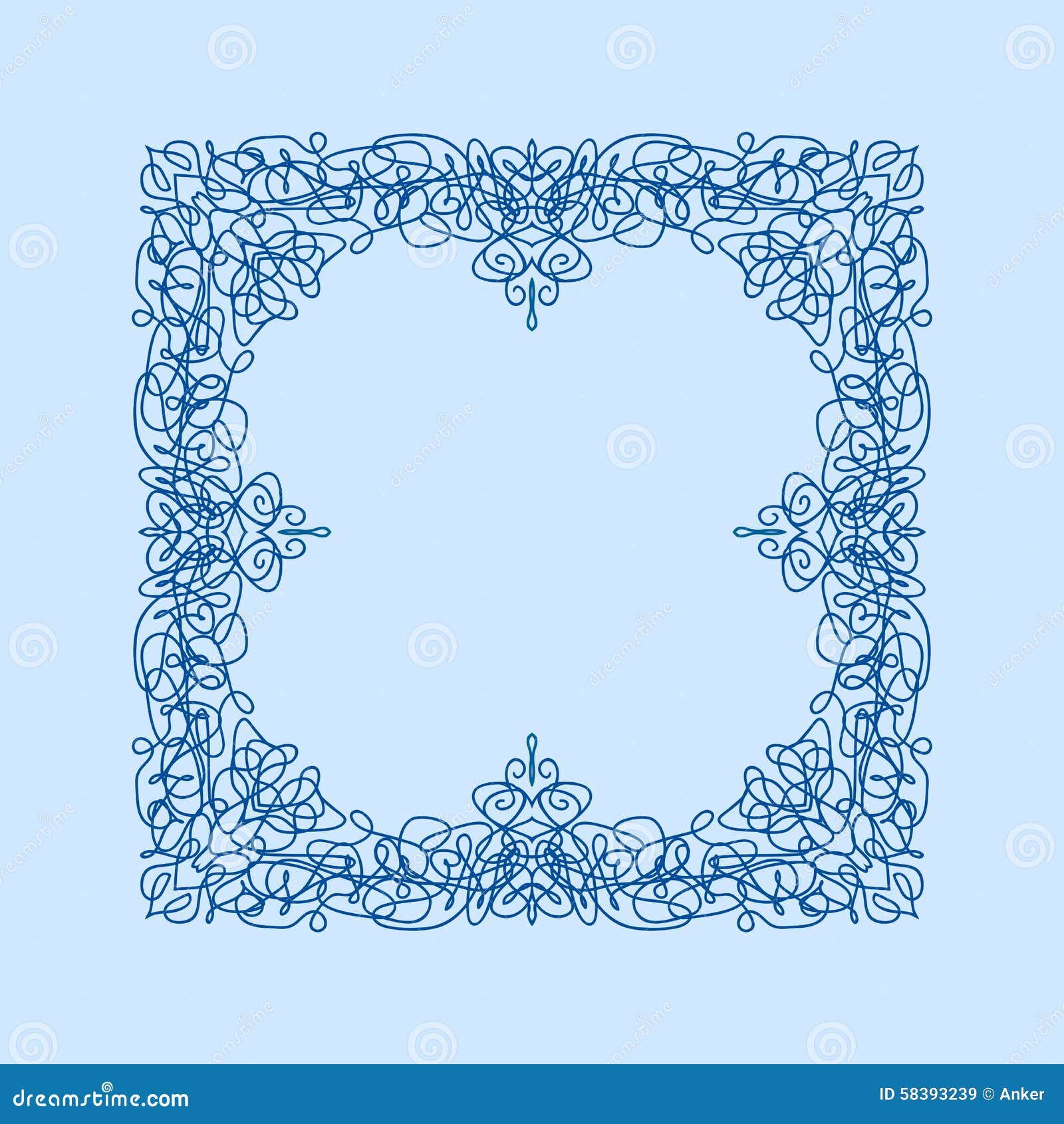 Abstract Vector Square Ornamental Border Frame Stock Vector ...