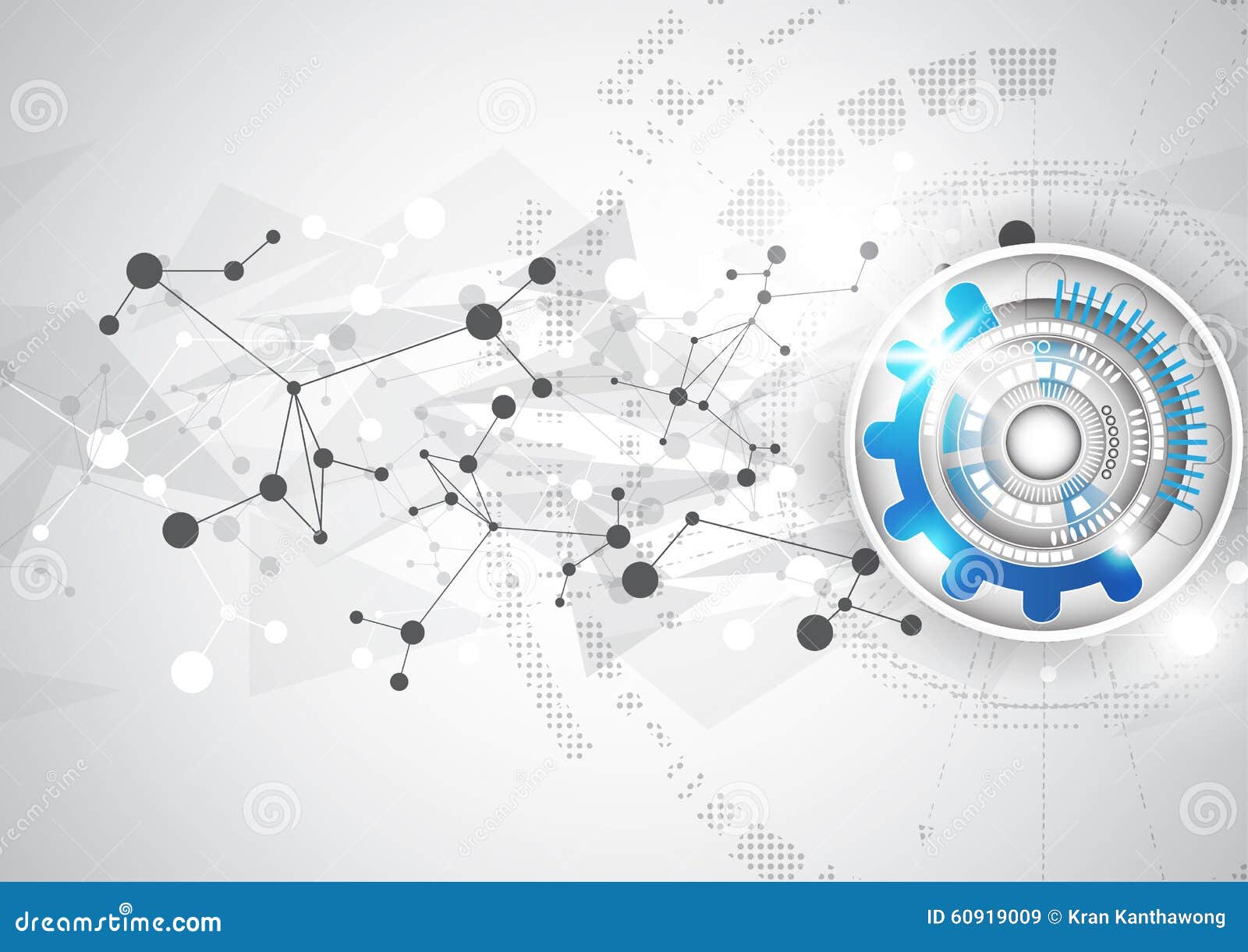 Abstract Vector Technology Triangle Polygon Background, Illustration ...