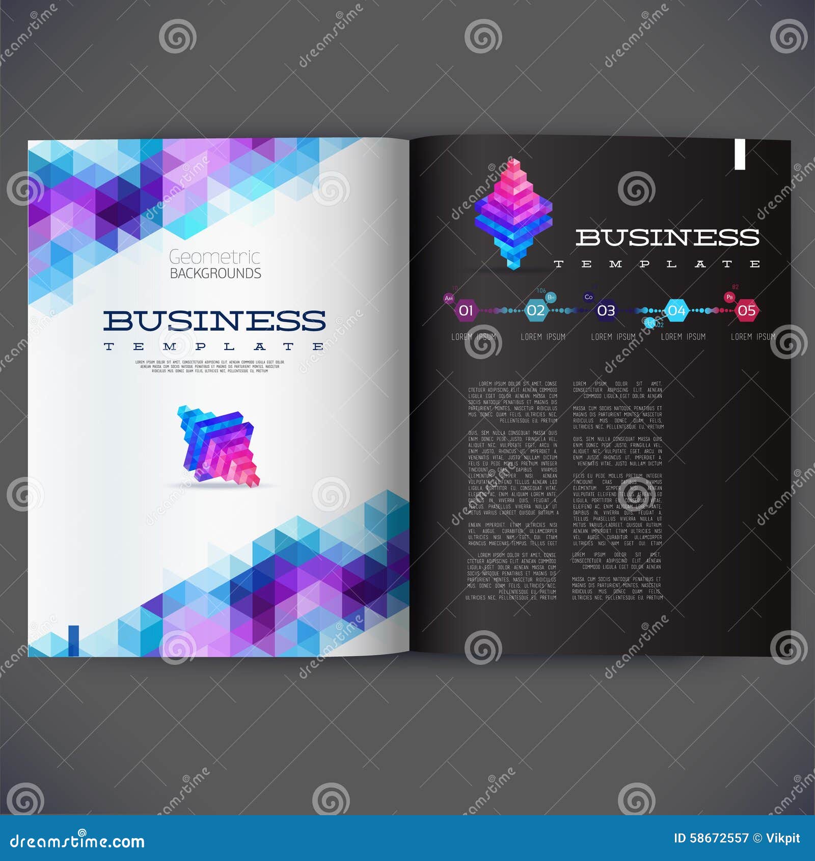 Abstract Vector Template Design for the Pages Stock Vector ...