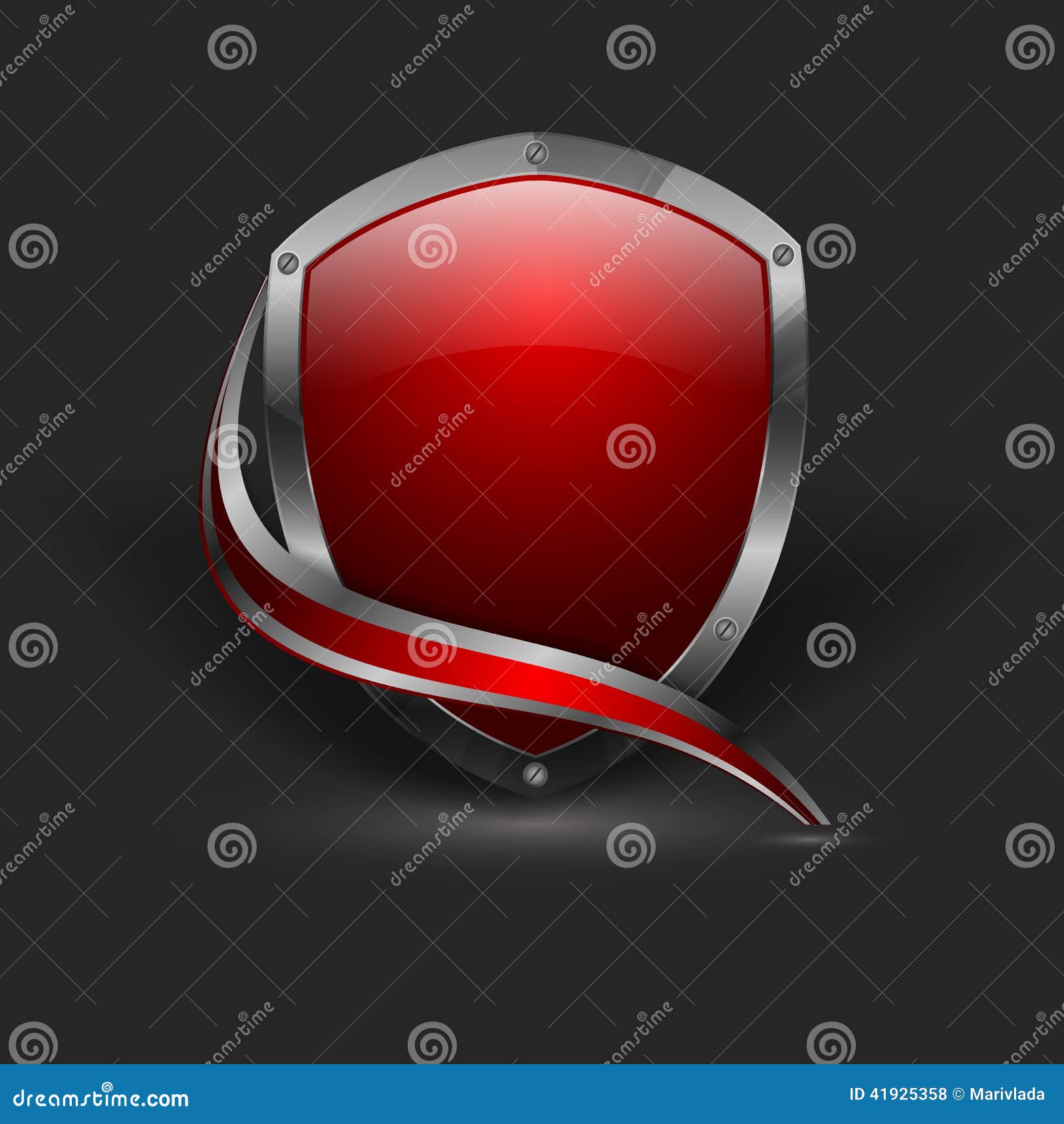 Abstract Vector Template with Shield Stock Vector - Illustration of ...