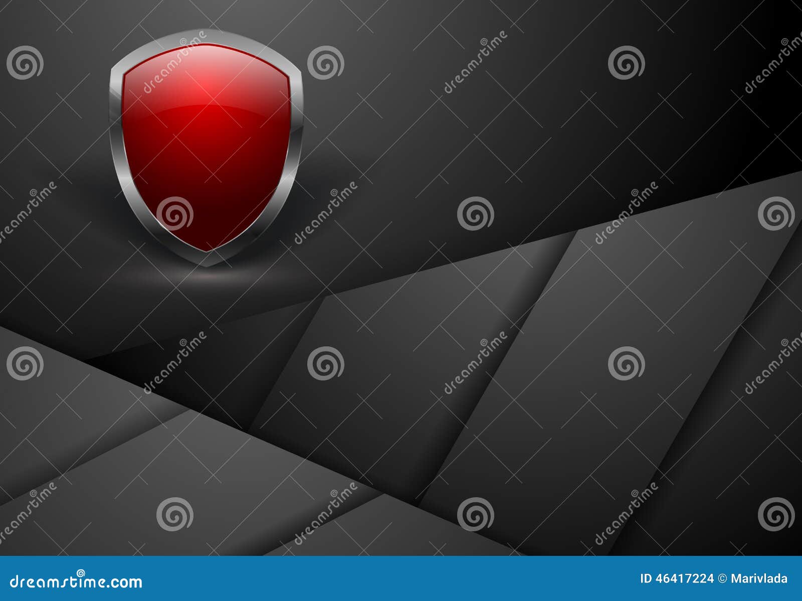 Abstract Vector Template with Shield Stock Vector - Illustration of ...