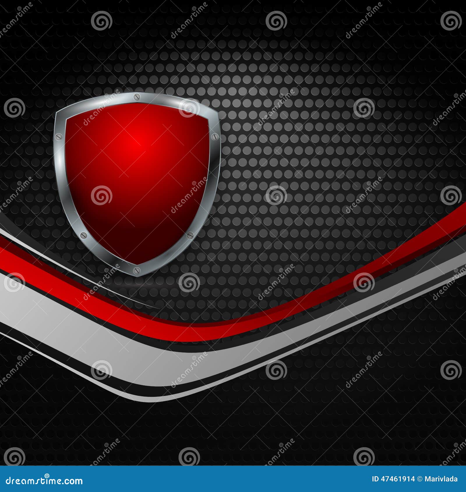 Abstract Vector Template with Shield Stock Vector - Illustration of ...