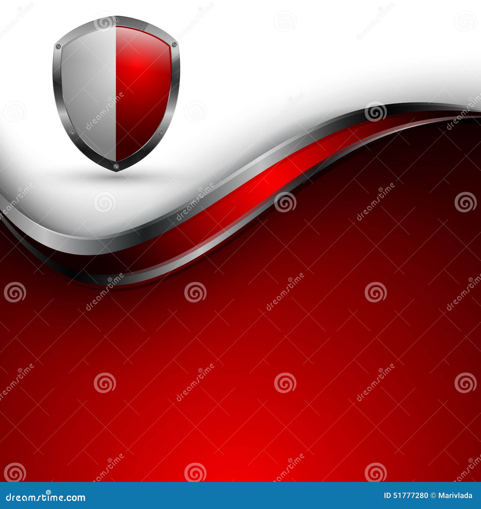 Abstract Vector Template with Shield Stock Vector - Illustration of ...