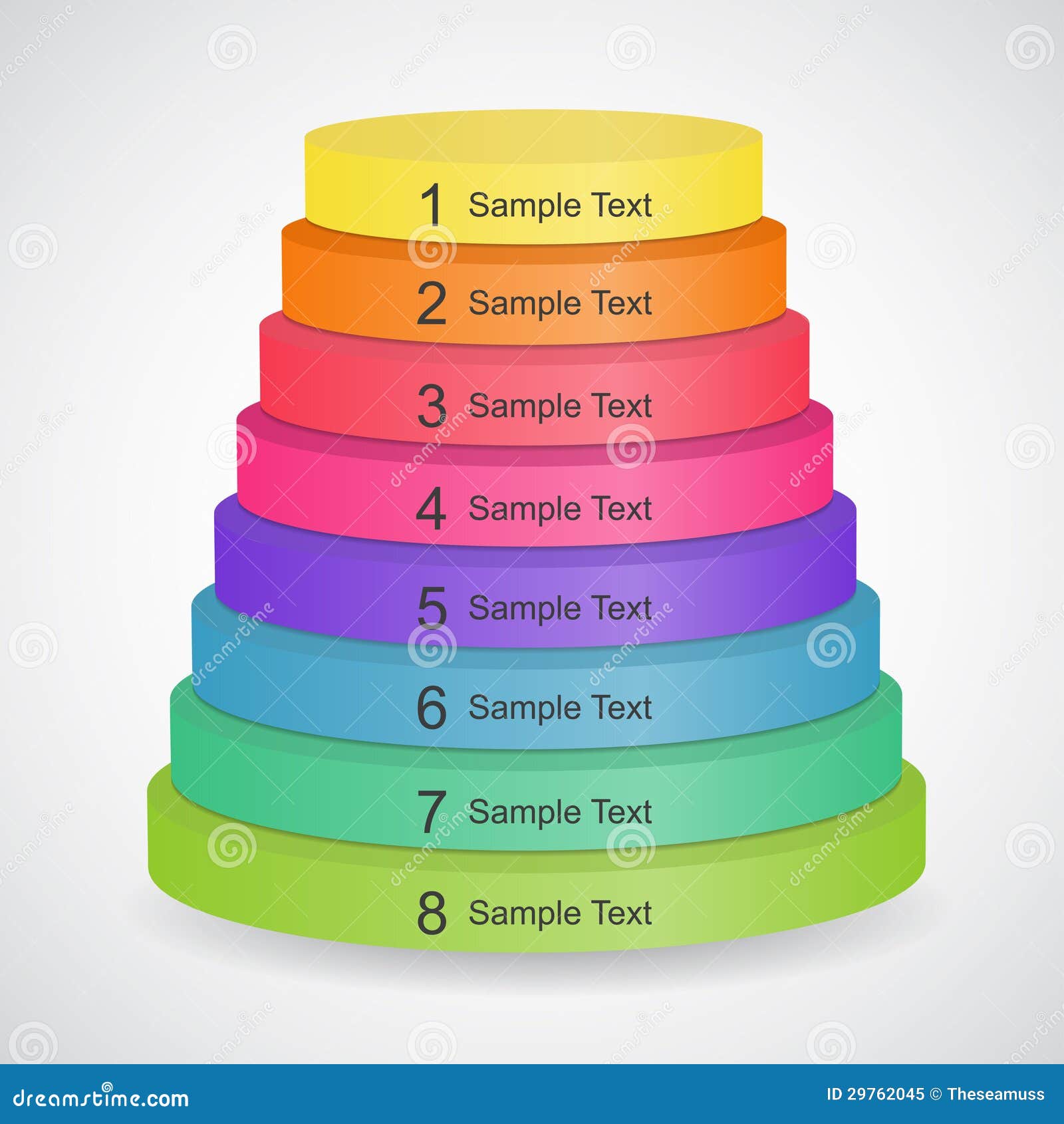 3d color pyramid stock vector. Illustration of color - 29762045