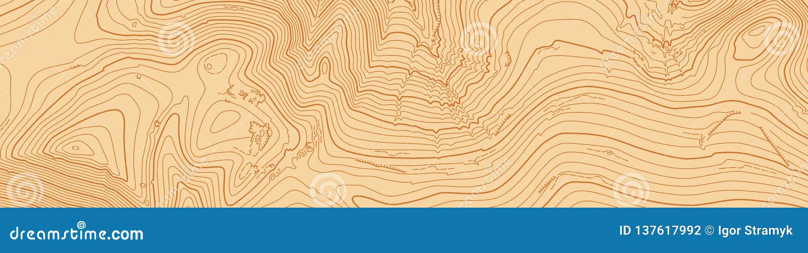 Abstract Vector Topographic Map in Brown Colors Stock Vector ...