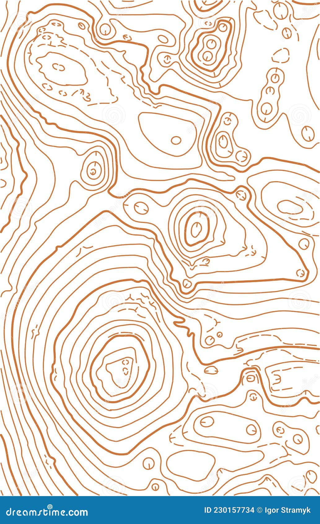 Abstract Vector Topographic Map on White Background Stock Vector ...