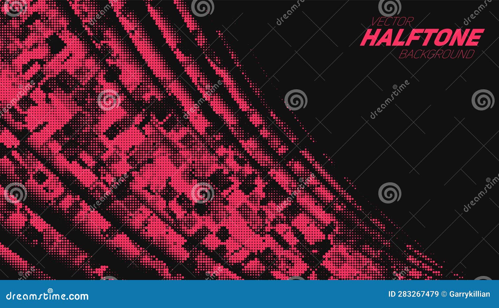 Abstract Vector Torn Red Halftone Corner Wave. Scrathed Dotted Texture ...