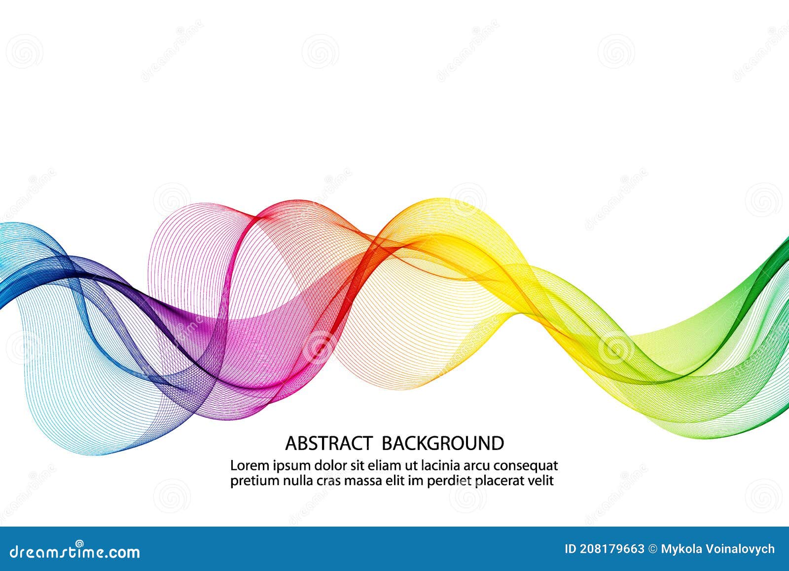 Abstract Vector Transparent Rainbow Wave on White Background Stock ...
