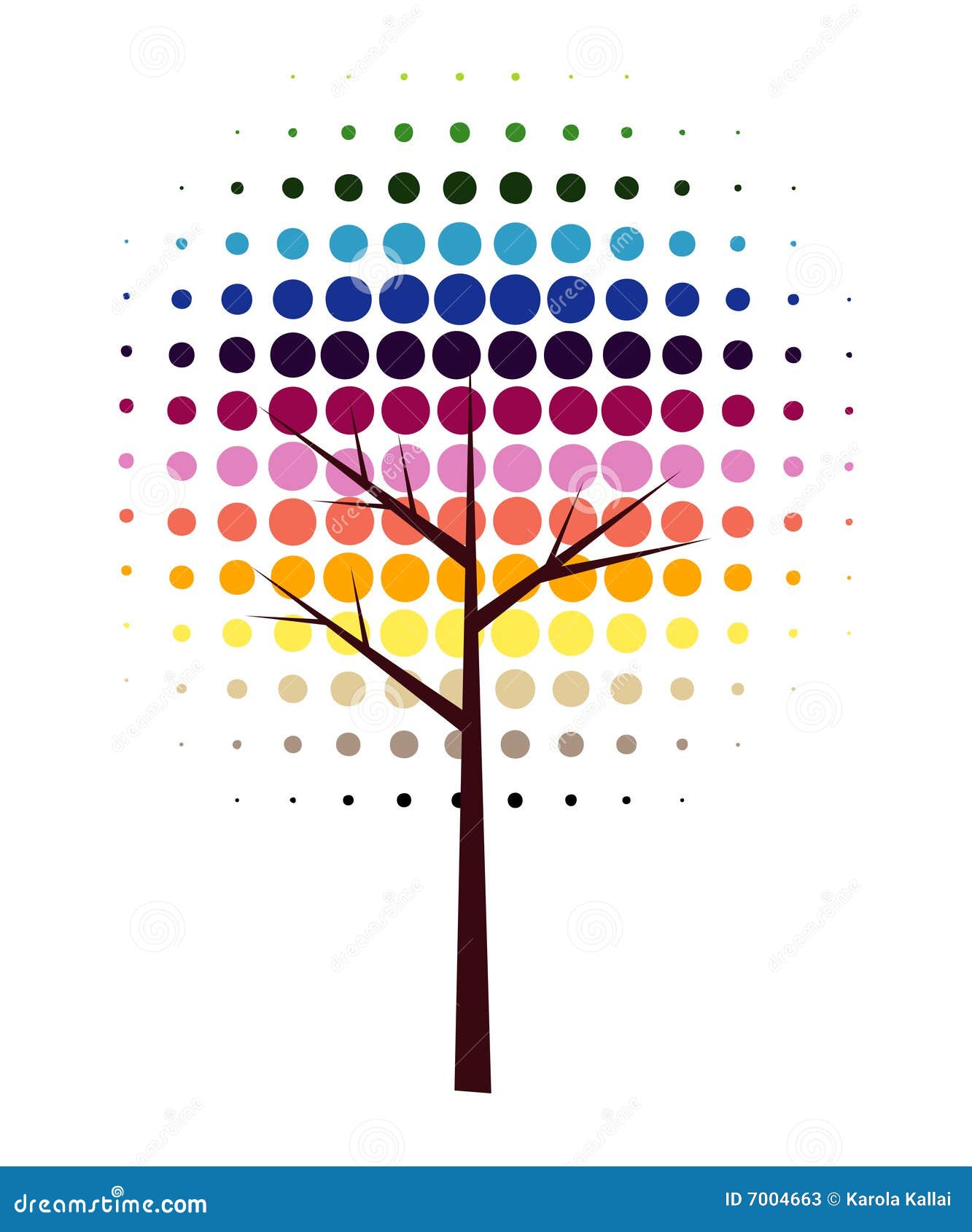 Abstract vector tree stock vector. Illustration of yellow - 7004663