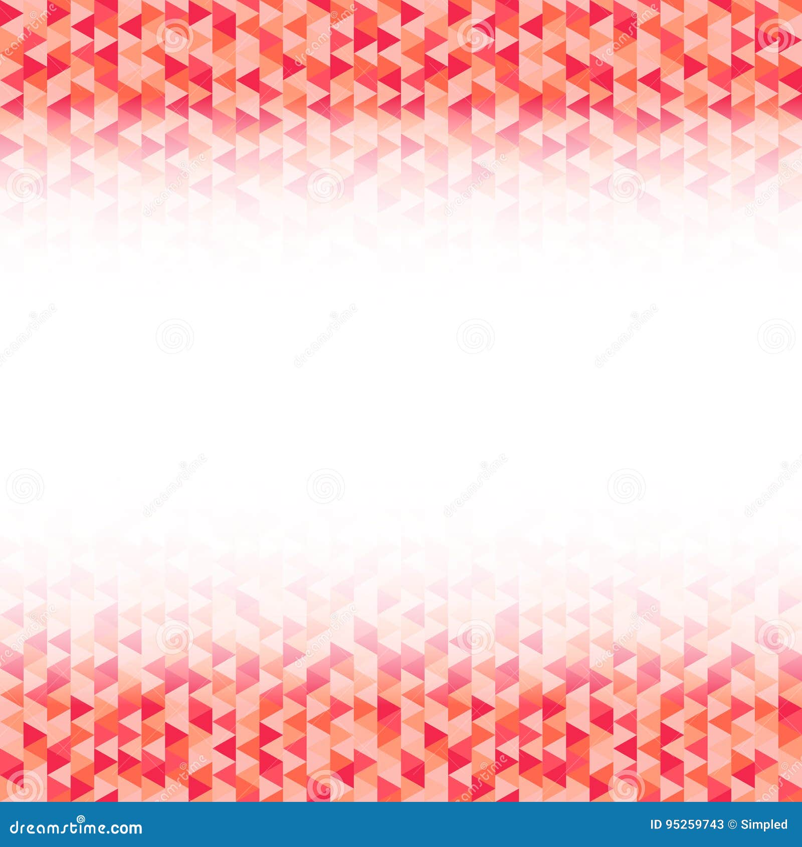 Abstract Vector Triangle Background. Red and White Polygonal Pattern ...