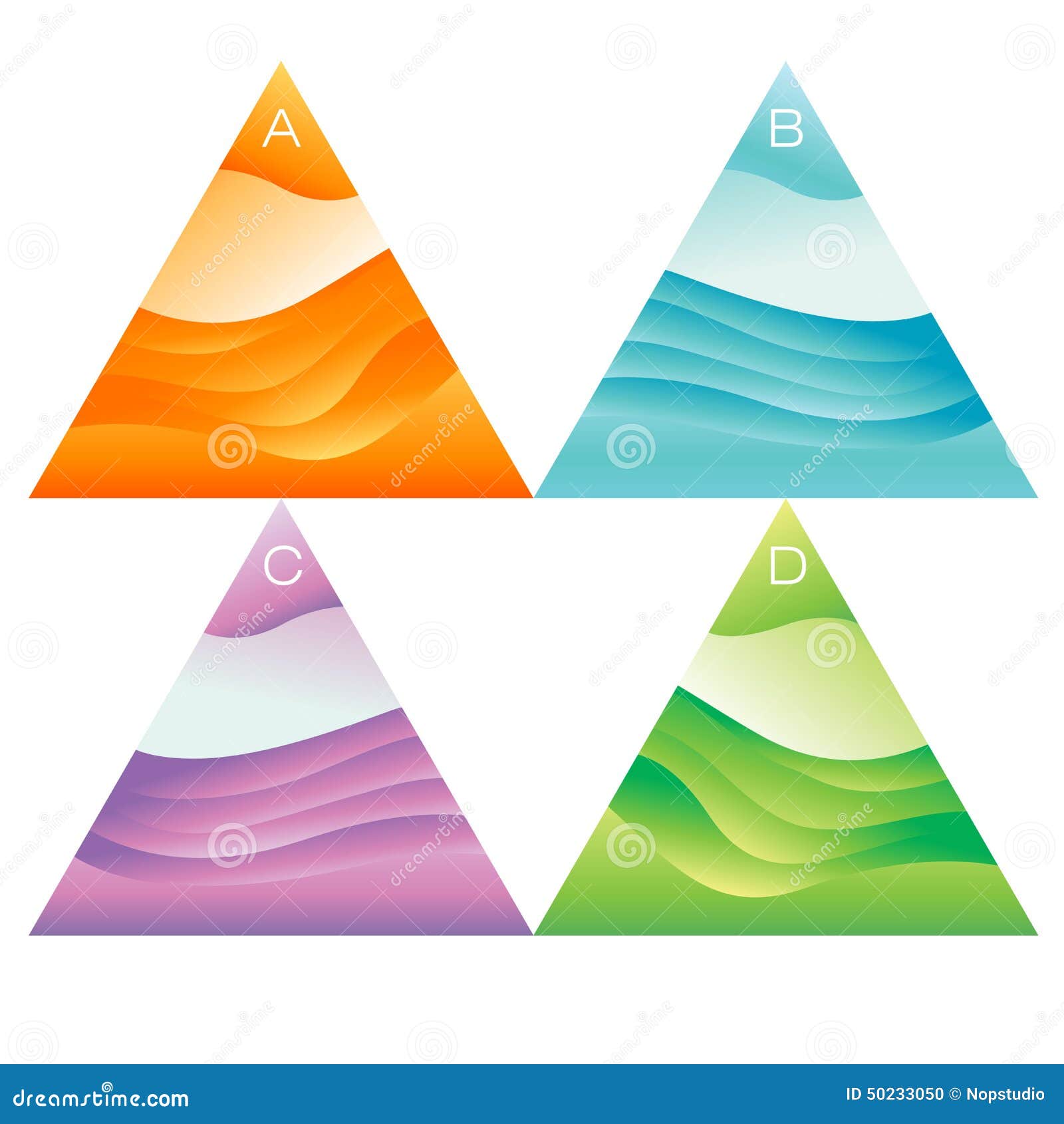 Abstract Vector Triangle Banners Set Stock Vector - Illustration of ...