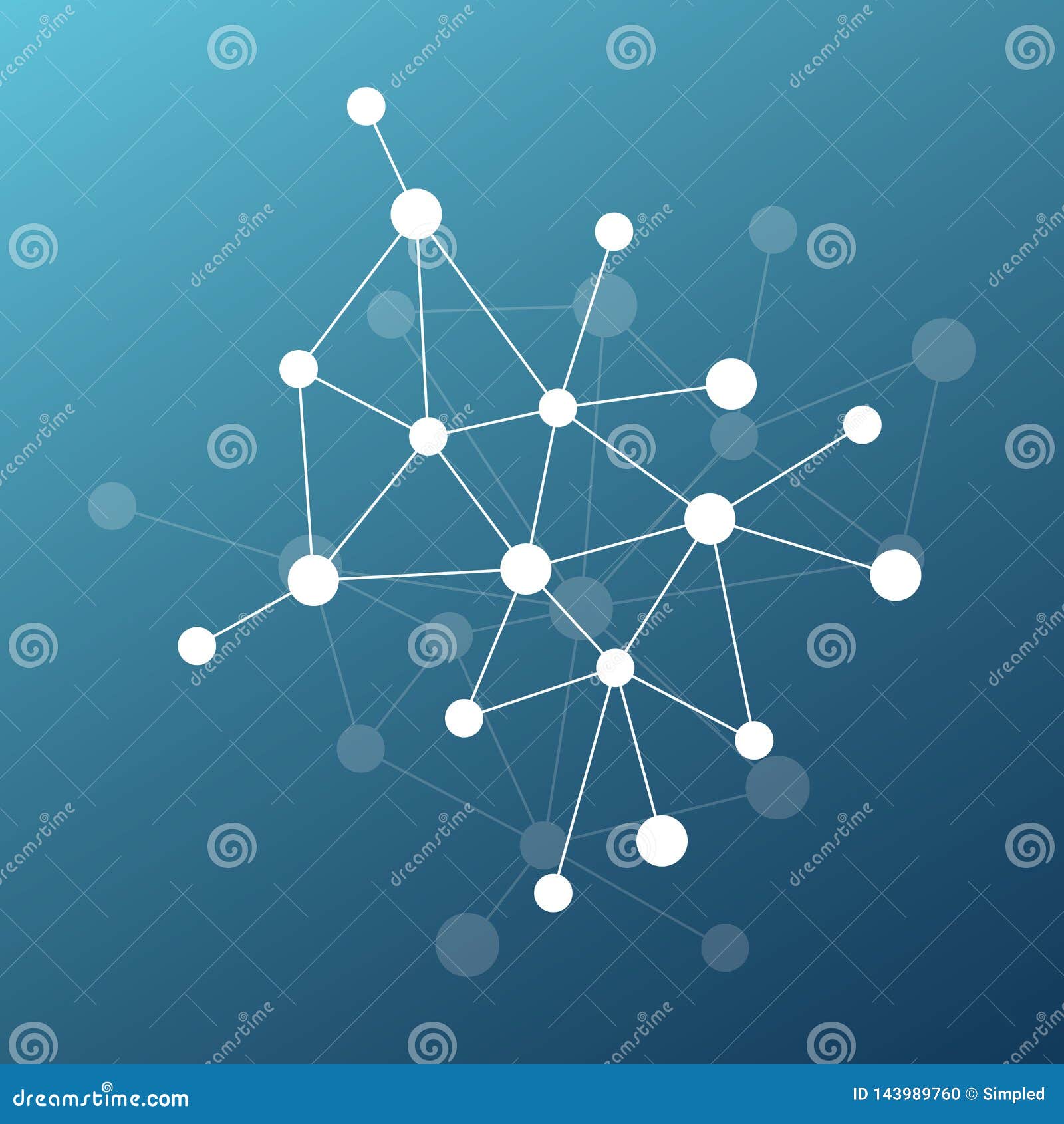 Abstract Vector Triangle Pattern Poly Network Lines And Circles Connection Illustration For