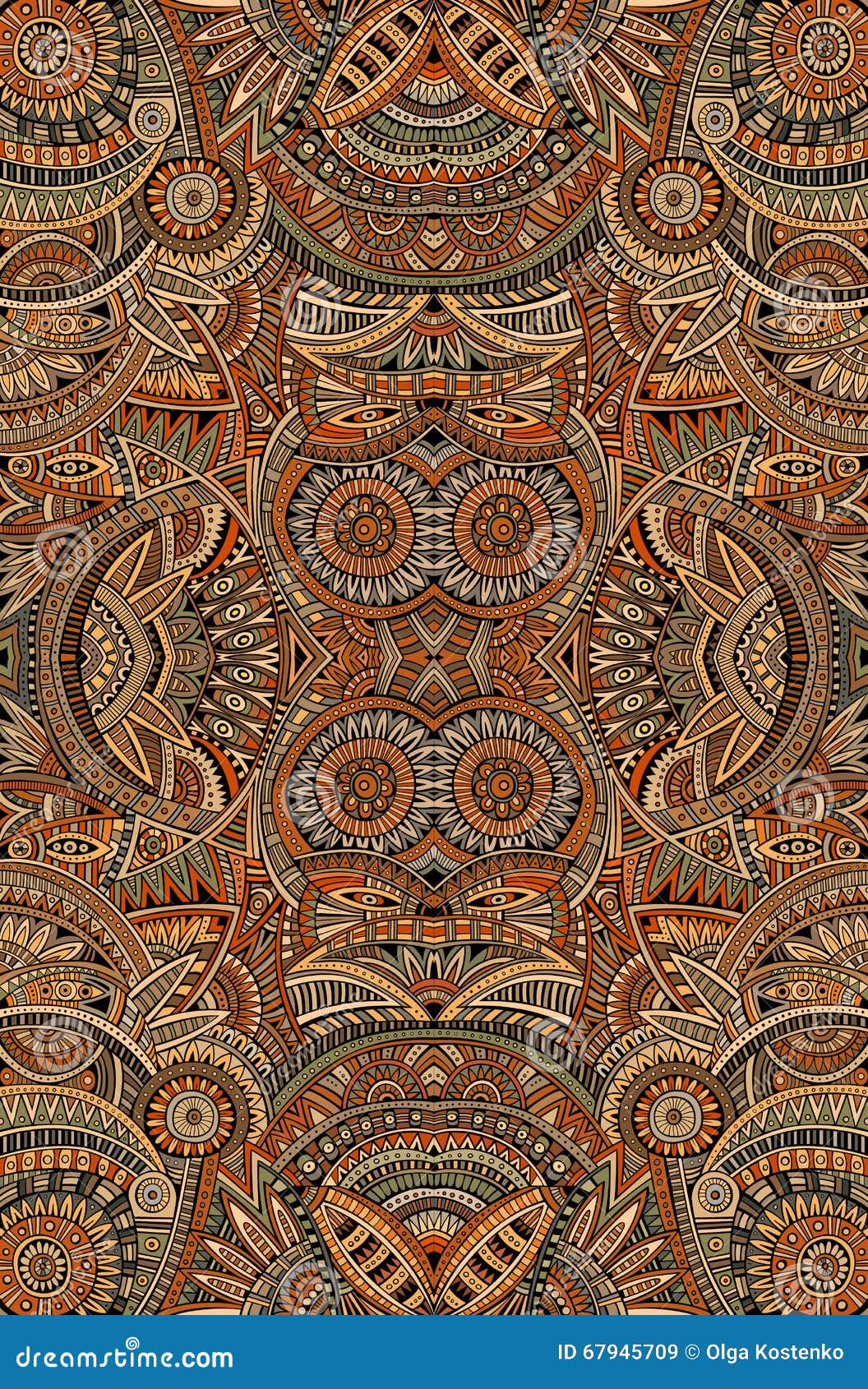 Abstract Vector Tribal Ethnic Background Stock Vector - Illustration of ...