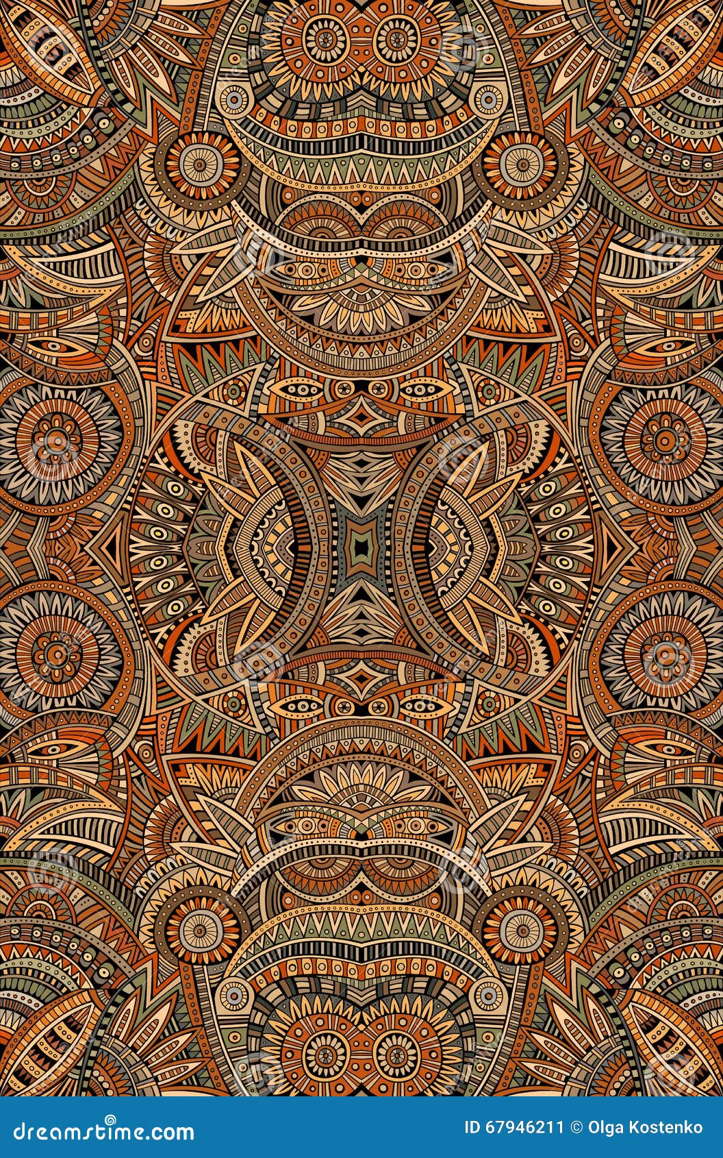 Abstract Vector Tribal Ethnic Background Stock Vector - Illustration of ...