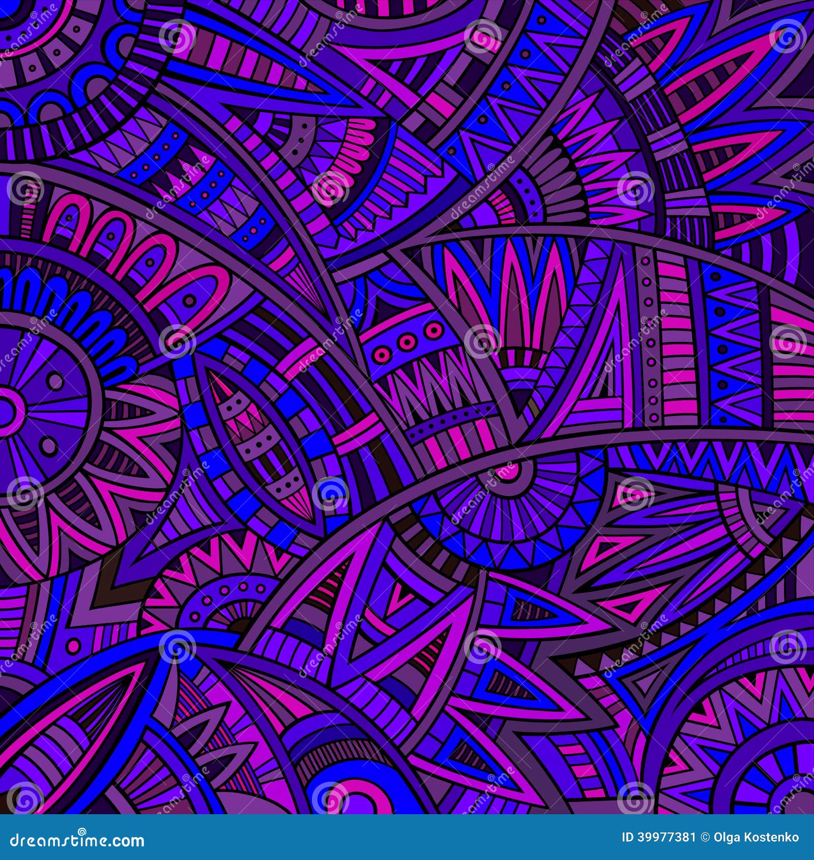 Abstract Vector Tribal Ethnic Background Pattern Stock Vector ...