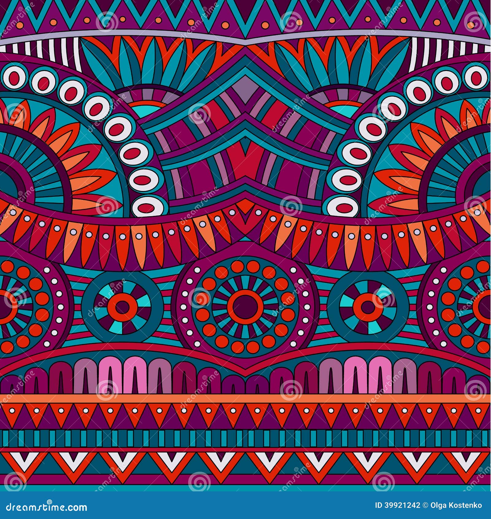 Abstract Vector Tribal Ethnic Background Seamless Stock Vector ...