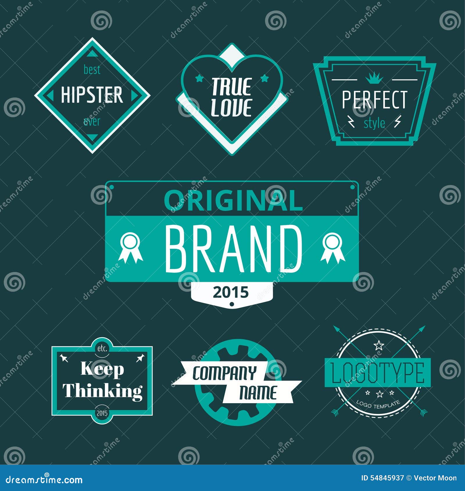 Abstract Vector Vintage Logo Design Elements Set Stock Vector ...