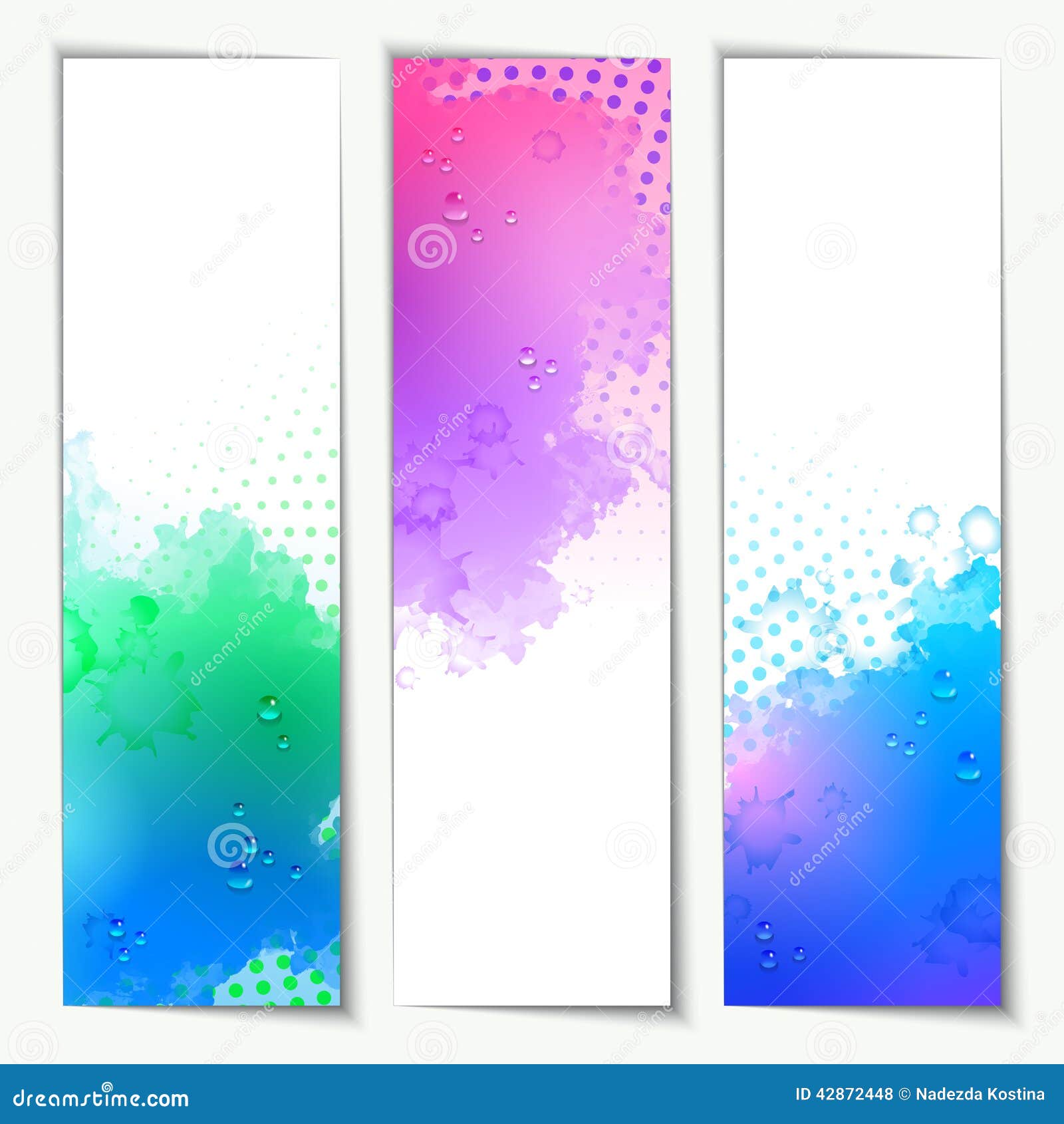 Abstract Vector Watercolor Headers Stock Vector - Illustration of ...