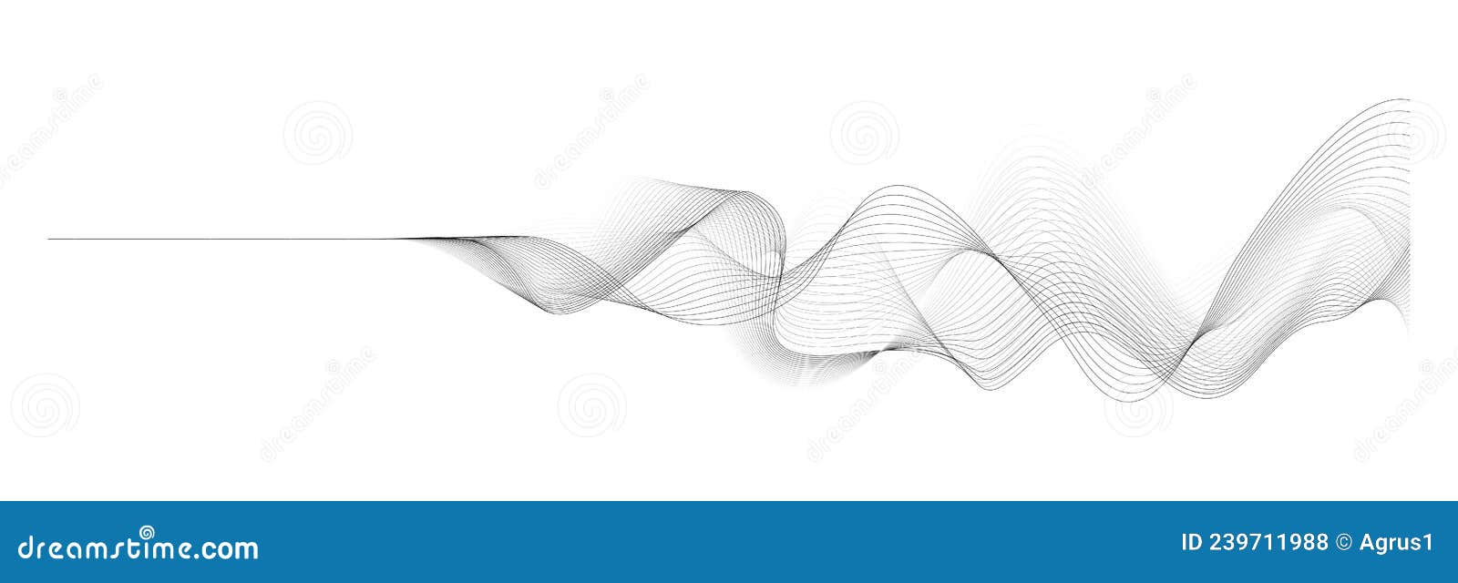 Abstract Vector Wave Melody Lines on White Background Stock Vector ...