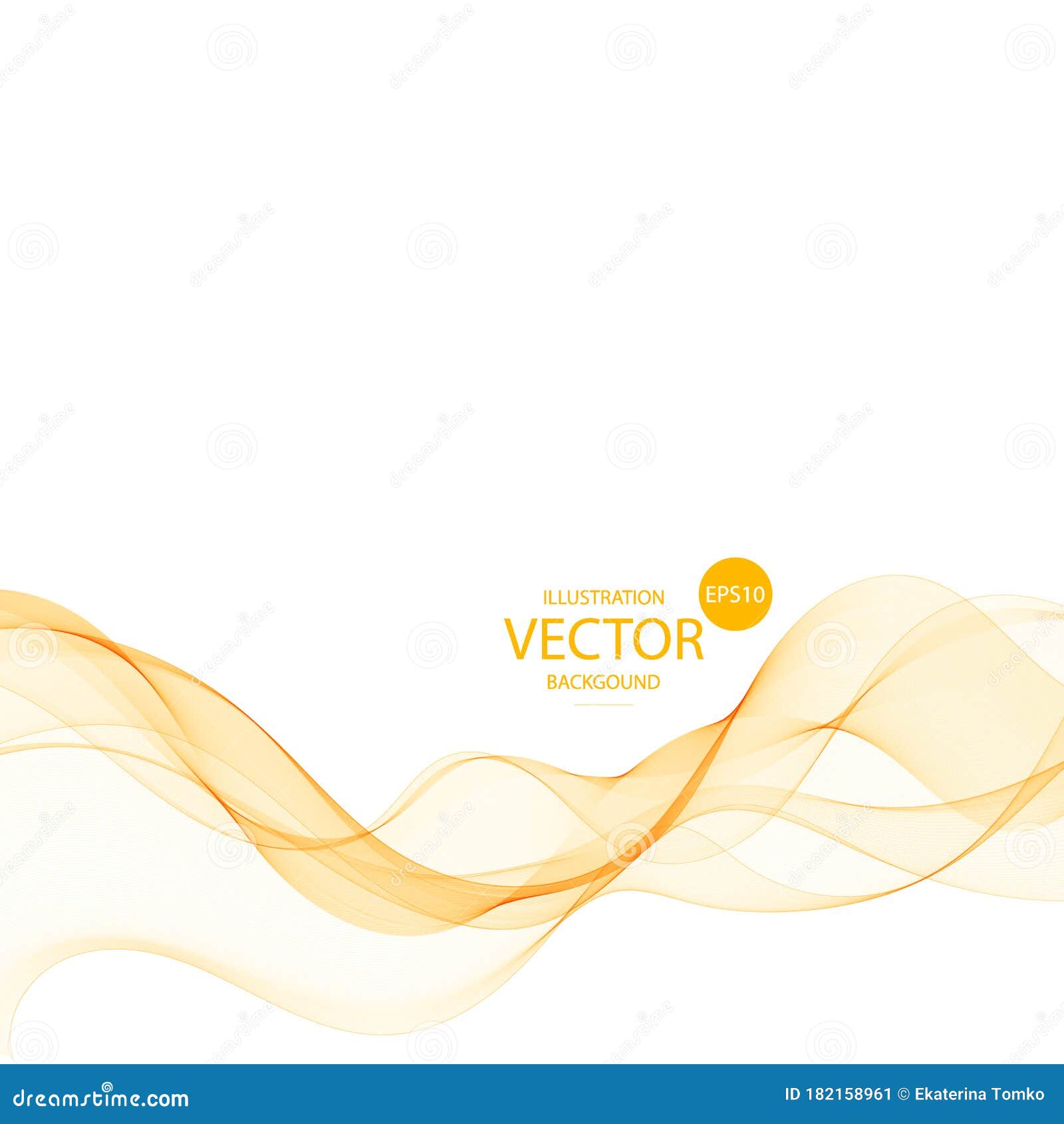 Abstract Vector Wave. Orange Wavy Lines. Eps 10 Stock Illustration ...