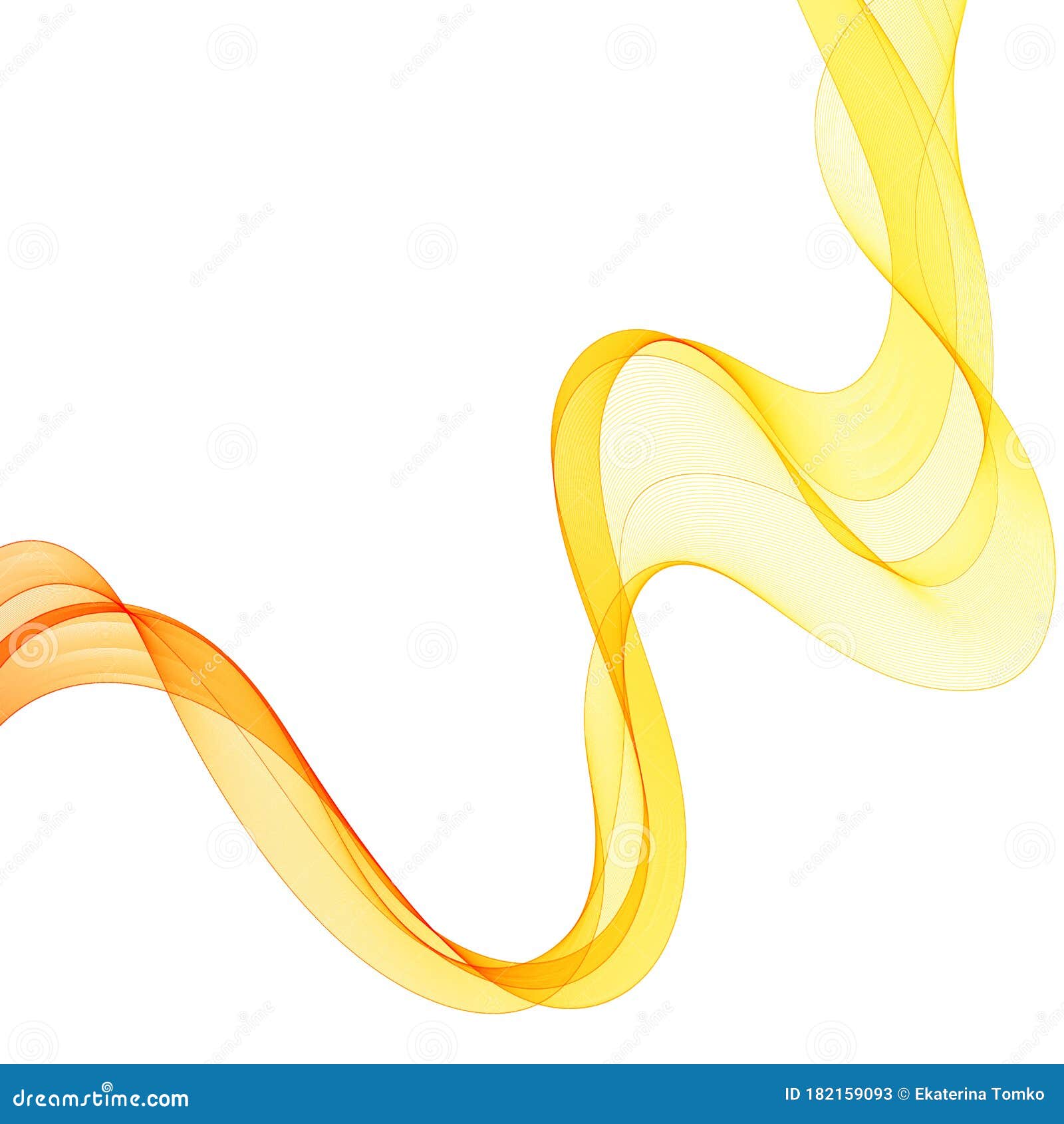 Abstract Vector Wave. Orange and Yellow Wavy Lines. Eps 10 Stock ...