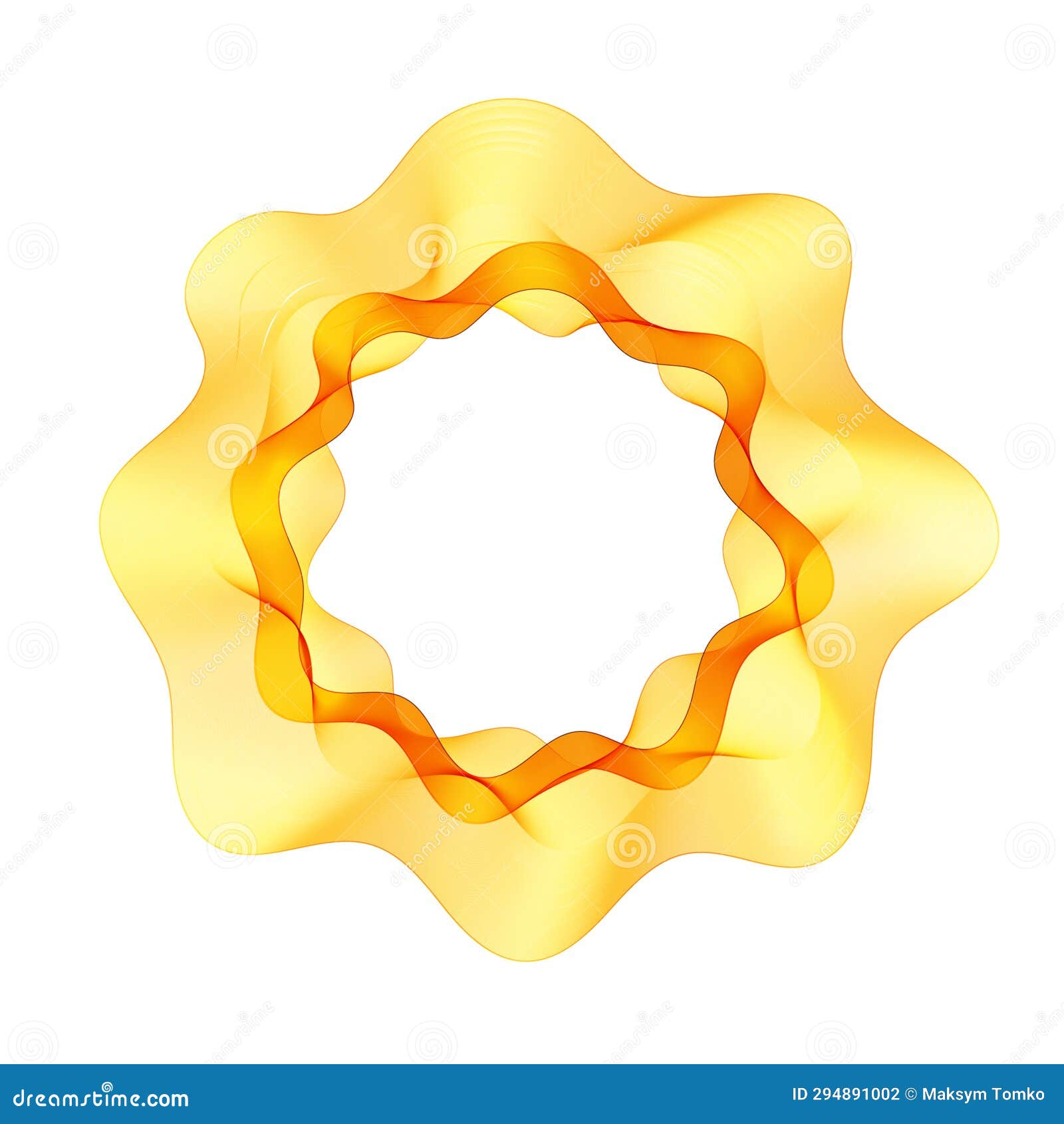 Abstract Vector Wave Pattern. Golden Yellow Wave. Layout for ...