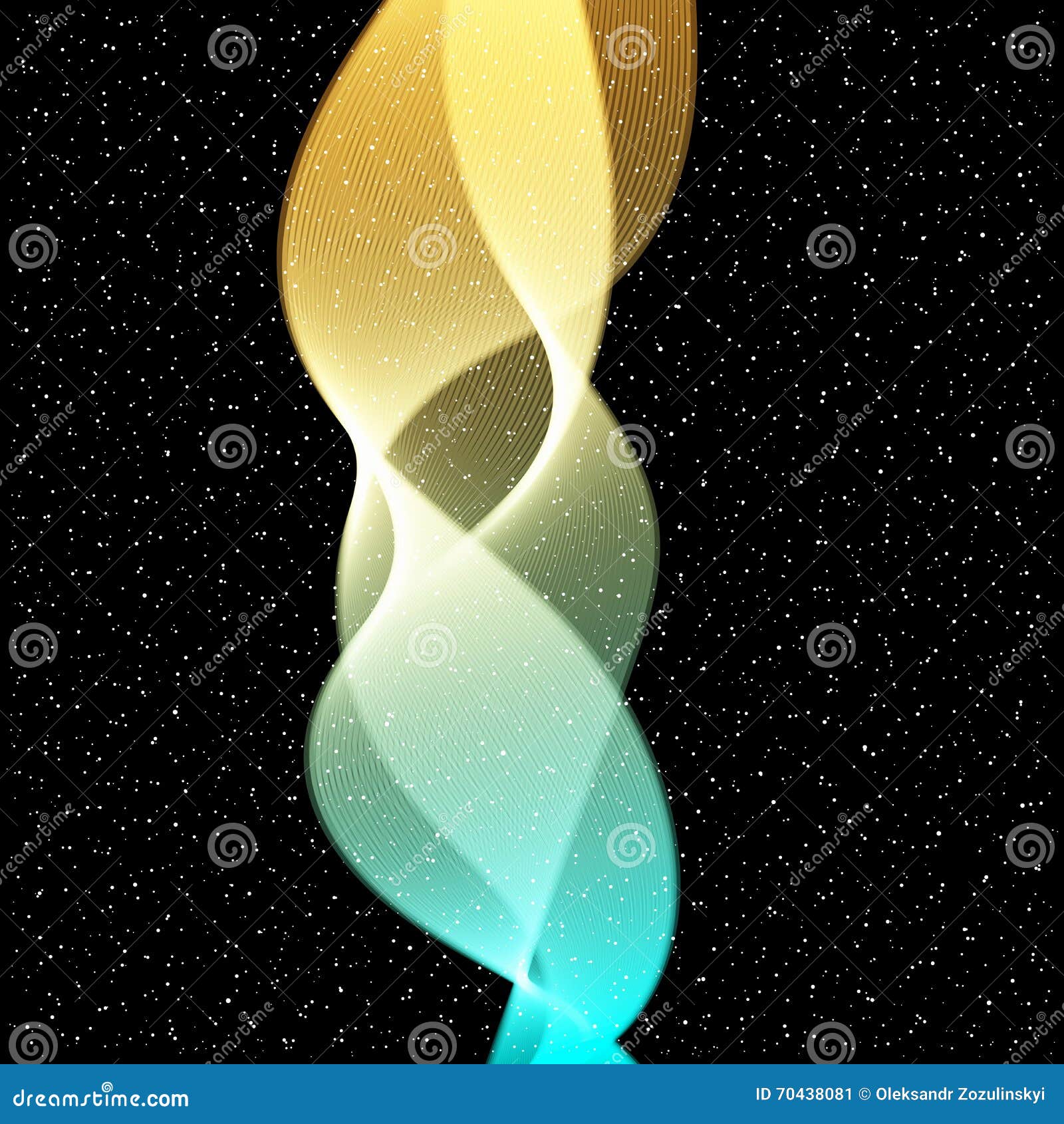 Abstract Vector Wave on Stars Background Stock Vector - Illustration of ...