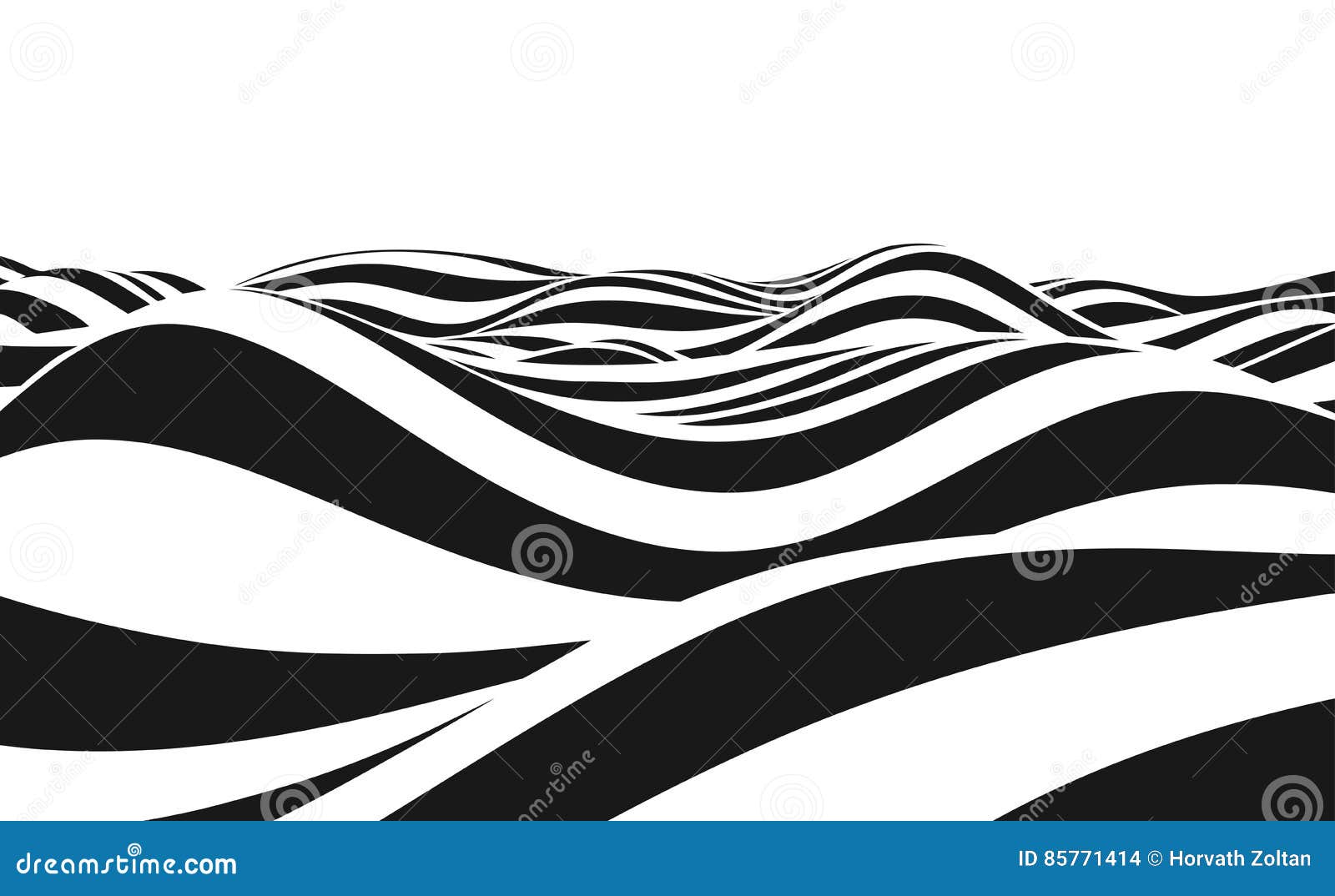 Abstract Vector Waves stock vector. Illustration of black - 85771414