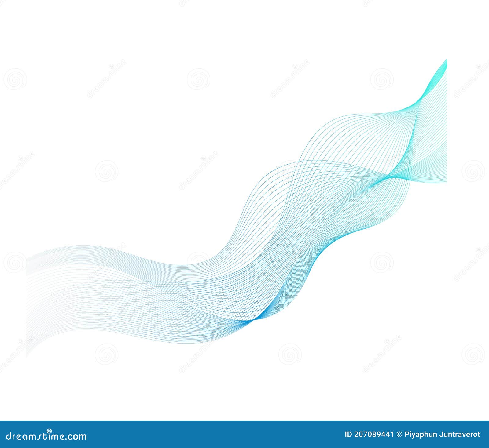 Abstract Vector Waves with Colorful Gradient Line Vector Stock Vector ...