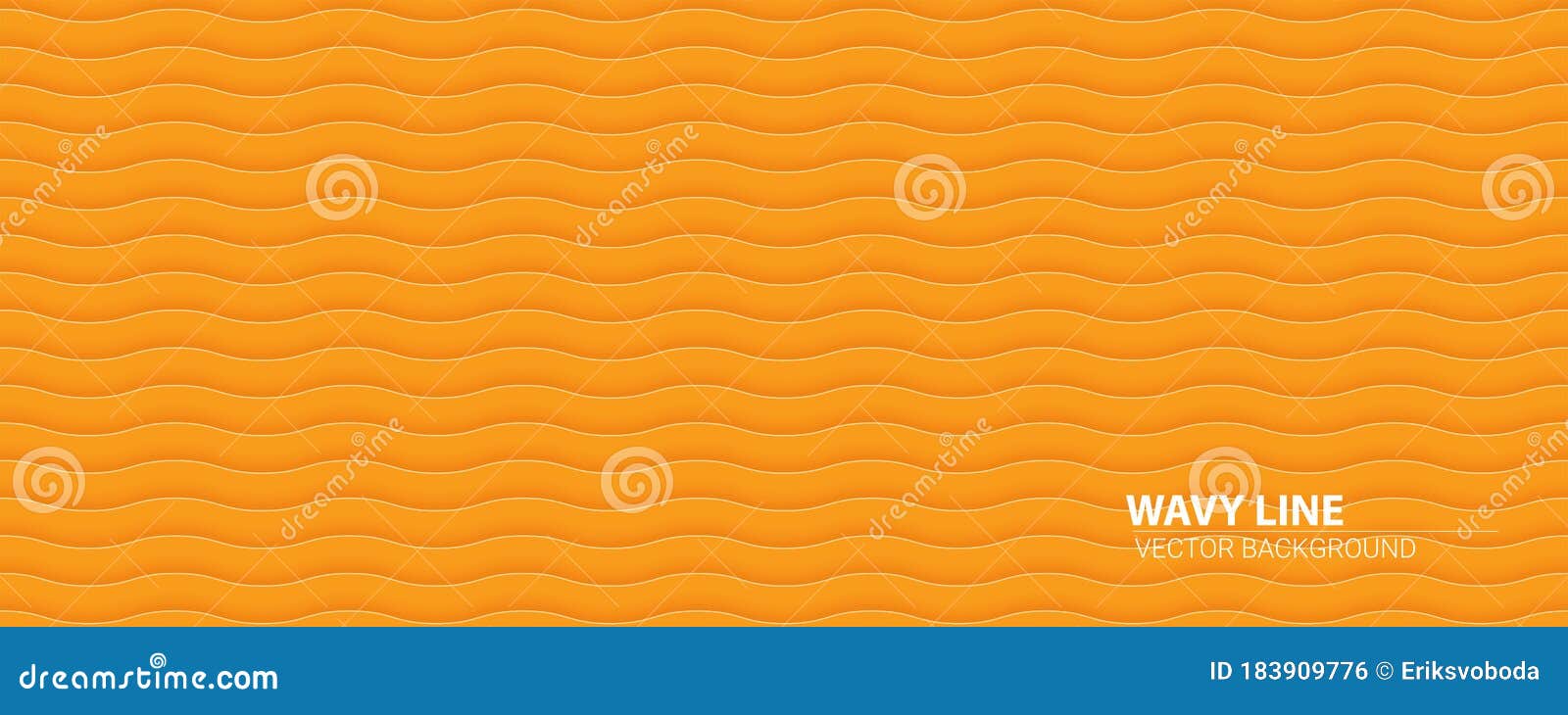 Abstract Vector Wavy Background. Trendy Orange Color. Stock Vector ...