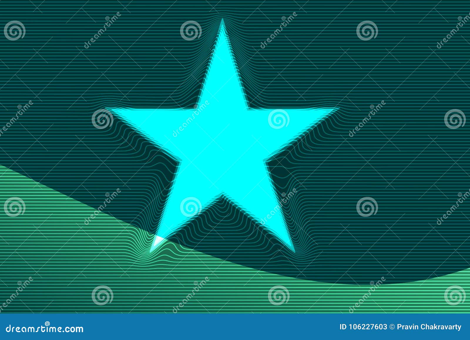 Abstract Vector Wavy Shaded Background with Star and Lining Effect ...