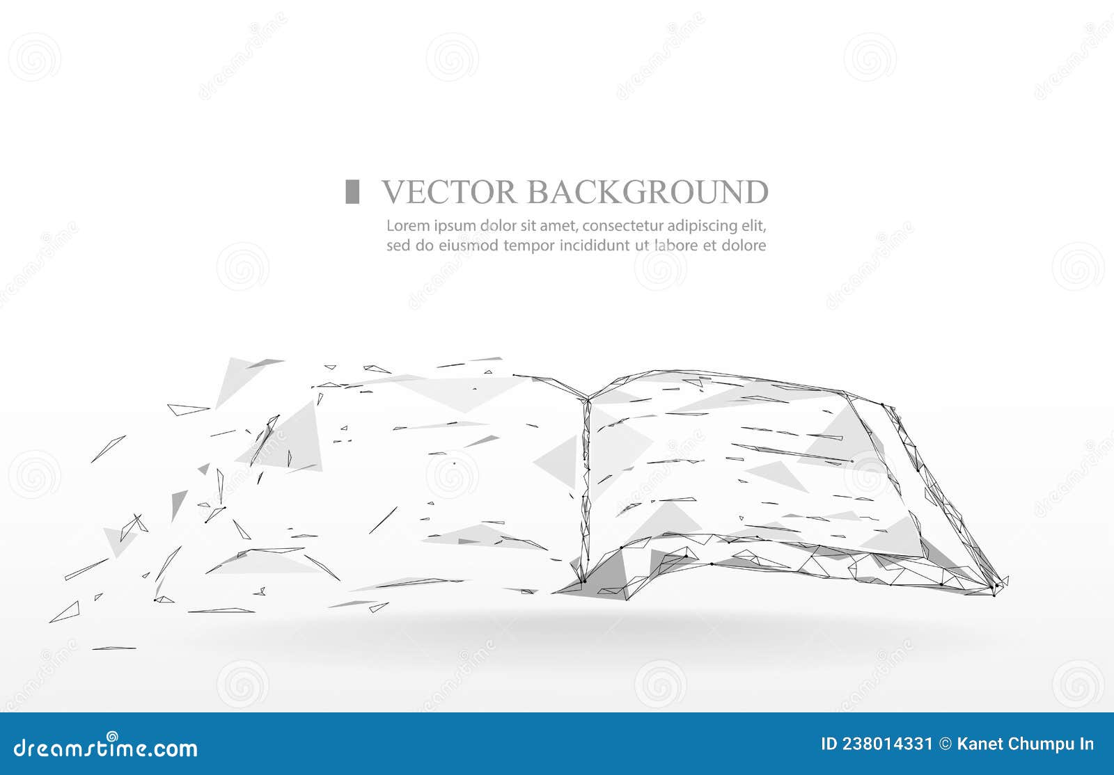 Abstract Vector White Back Ground.the Book Polygon Drawing Stock Vector ...