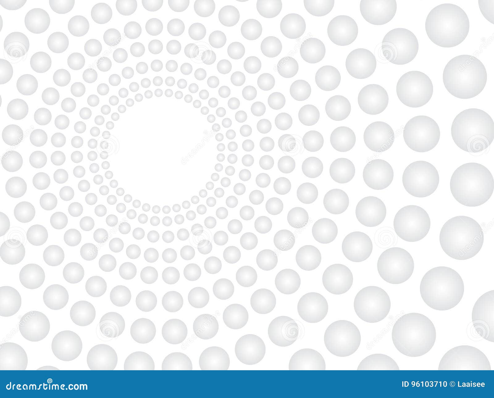 Abstract Vector White Background with Grey Spheres Pattern. Concentric ...