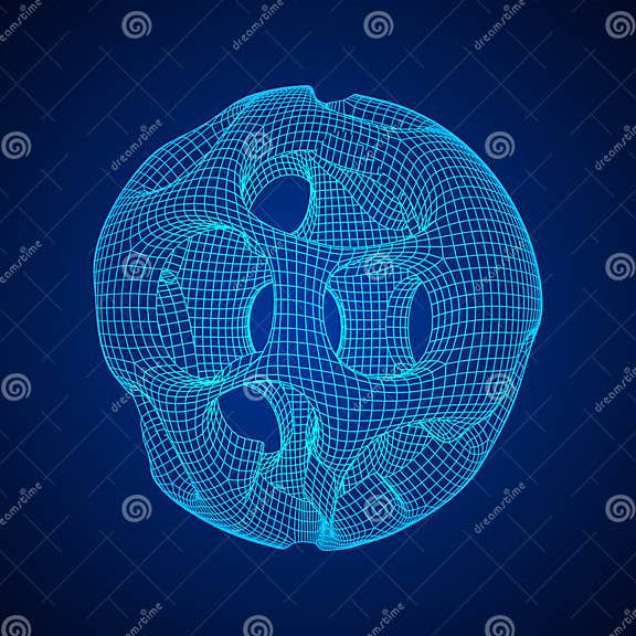 Abstract Vector Wireframe Sphere Stock Vector - Illustration of model ...