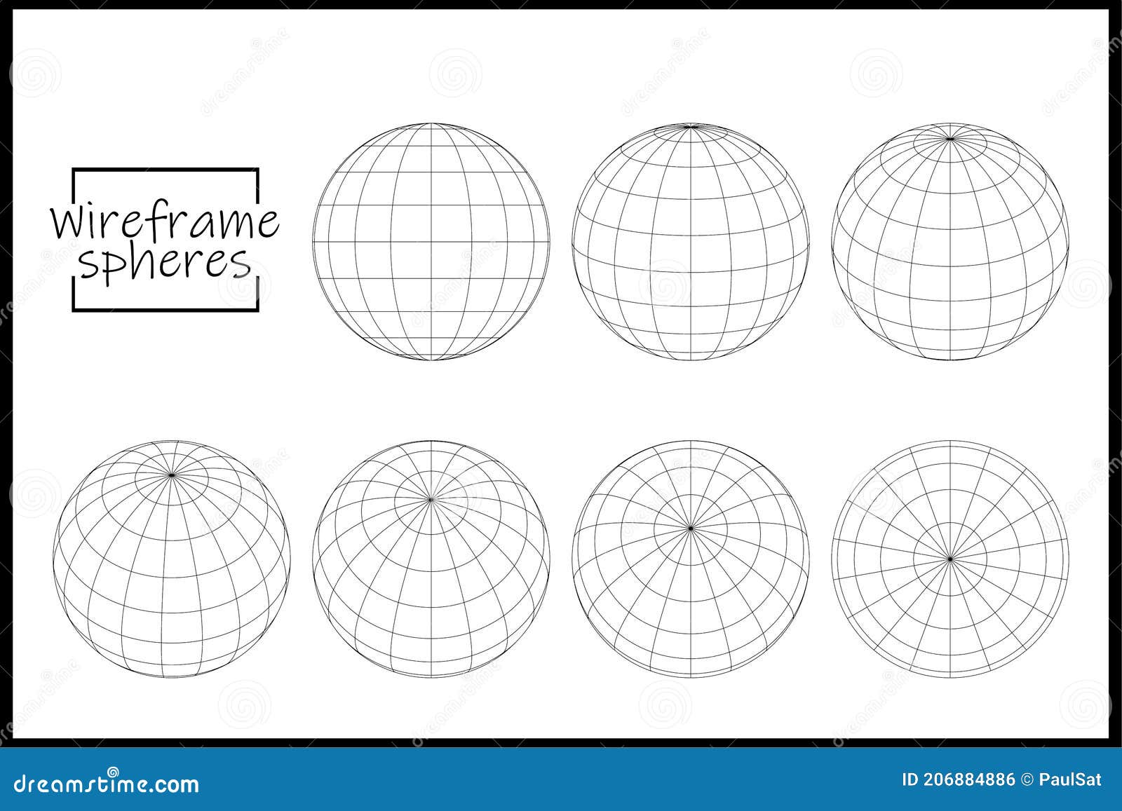 Wireframe Globes in Different Positions. Globe Icons Stock Vector ...