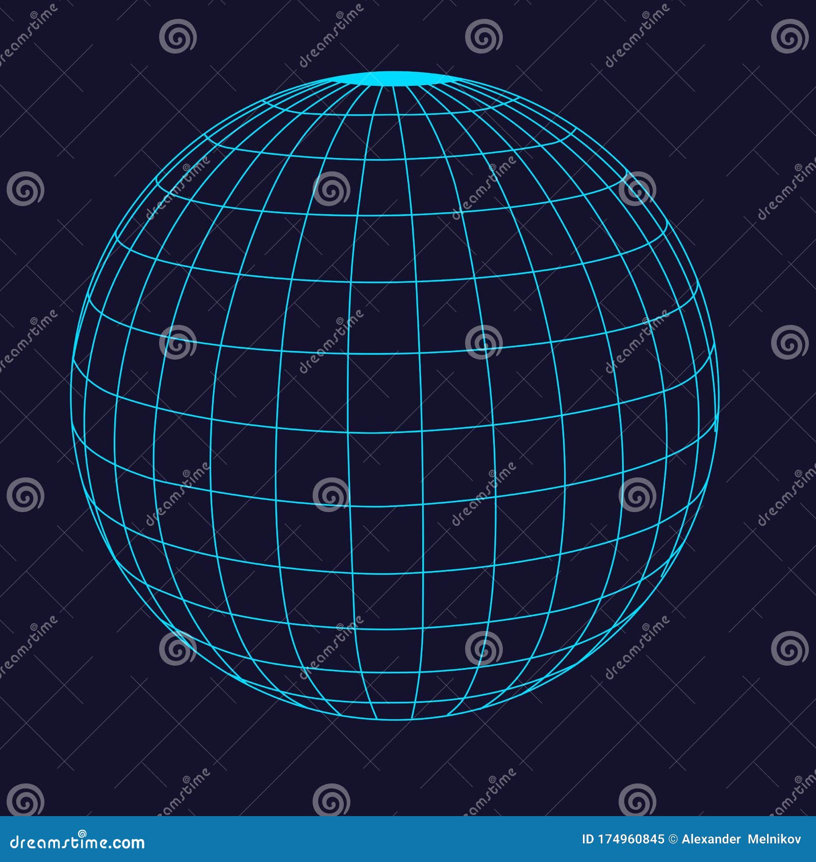 Abstract Vector Wireframe Sphere Glowing. Vector Illustration Eps 10 ...