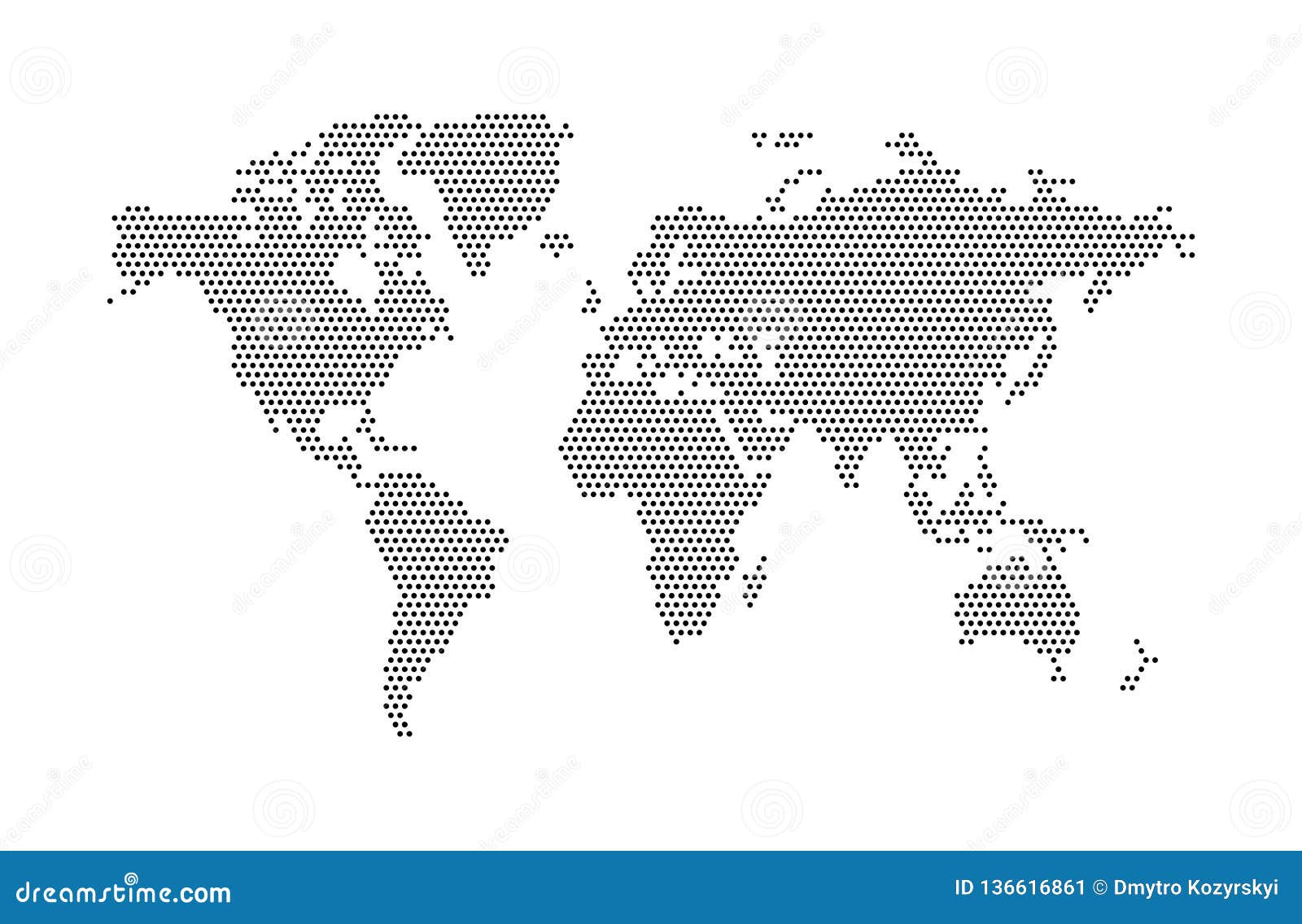 Abstract Vector World Map. World Map of Dot. Vector Illustration. Stock ...
