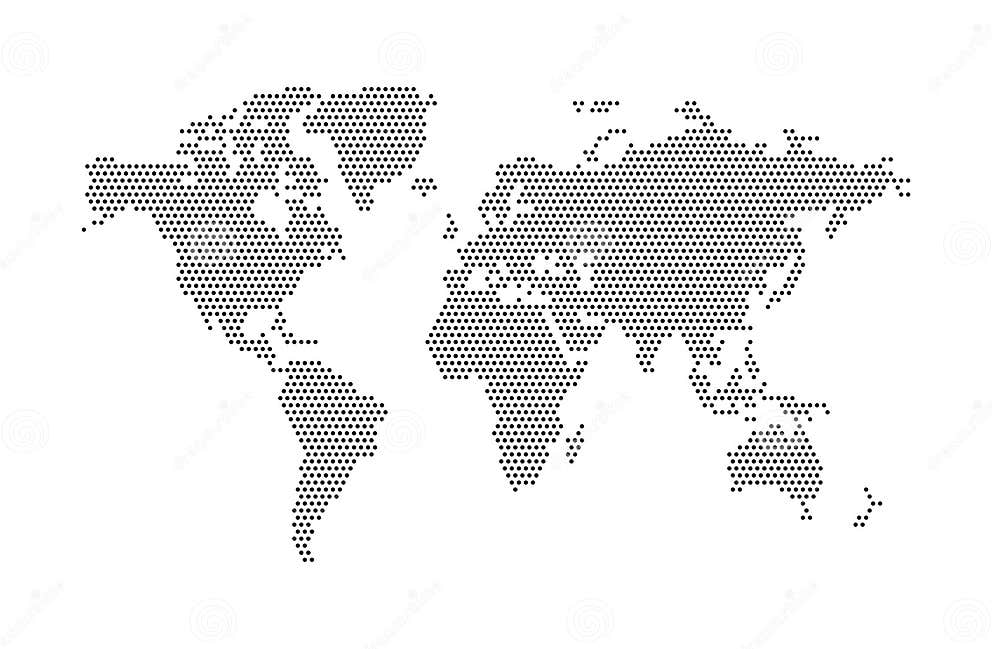 Abstract Vector World Map. World Map of Dot. Vector Illustration. Stock ...