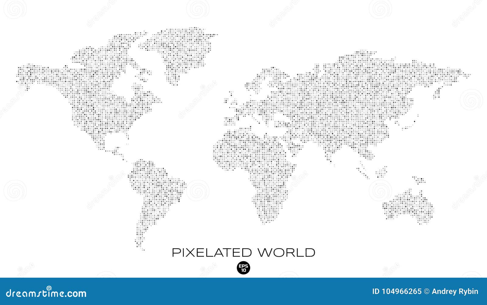 Pixelated World Map In Vector Format | CartoonDealer.com #9952267