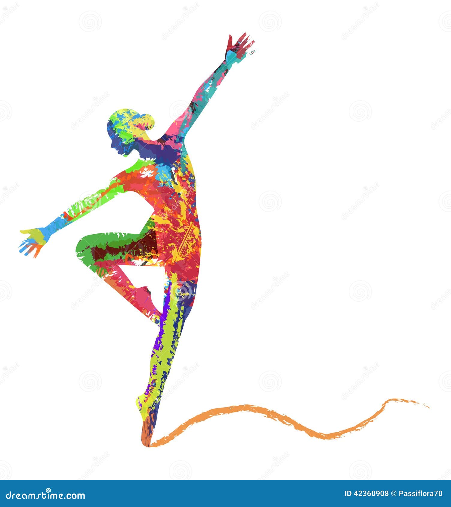 Abstract Vectorsilhouet Dansend Meisje Vector Illustratie ...