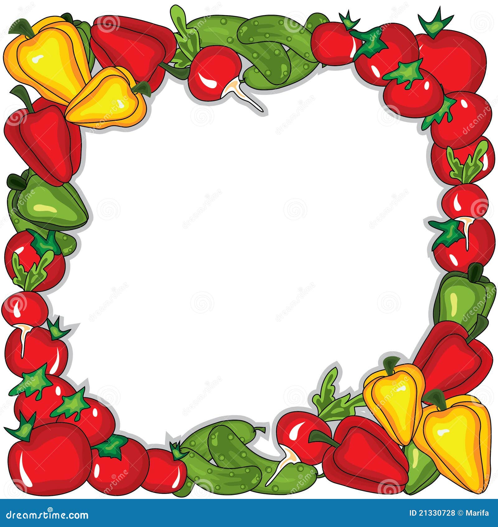Vegetables Frame With Transparent Background Cartoon Vector ...