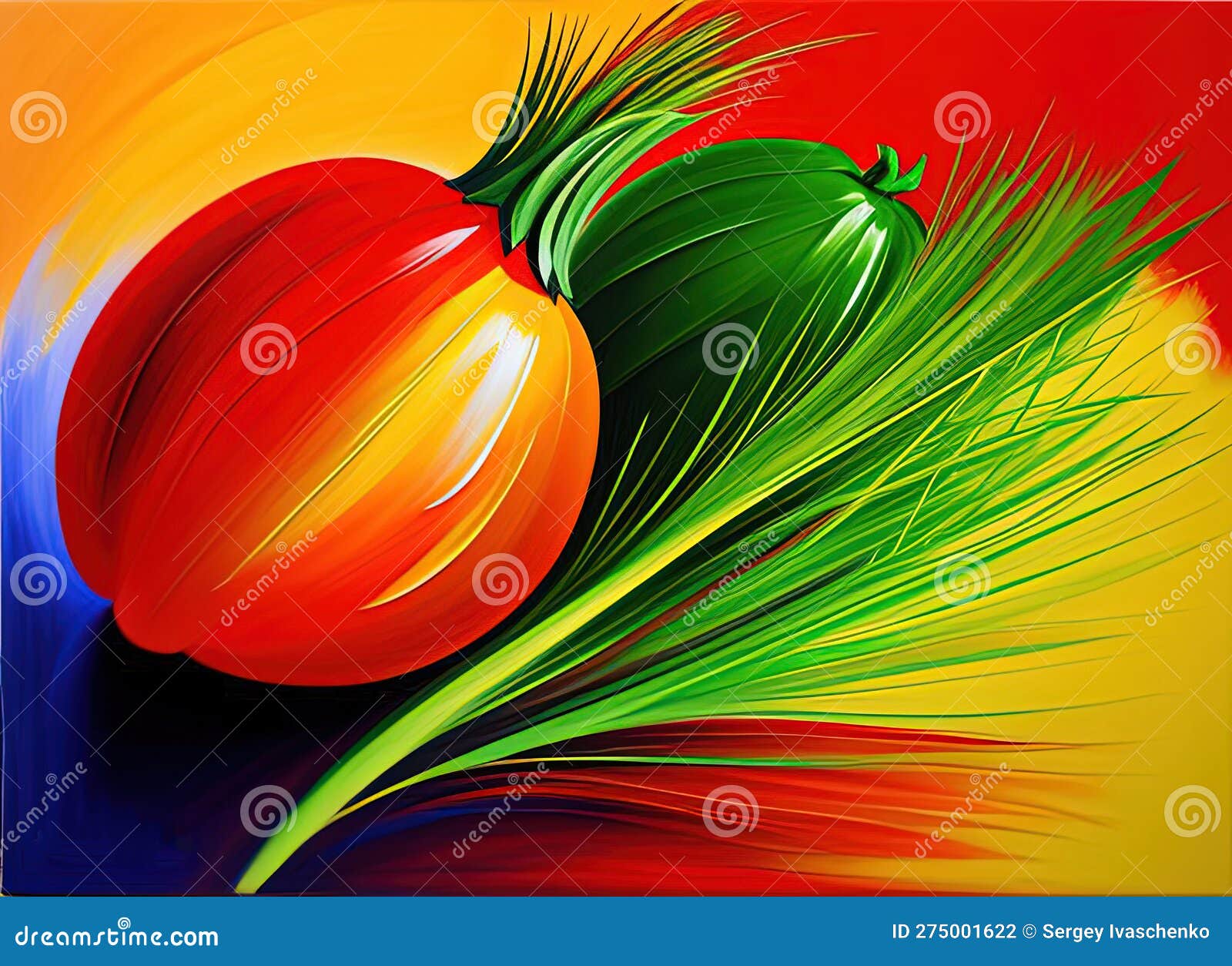 Abstract Vegetables Illustration. Stock Illustration - Illustration of ...