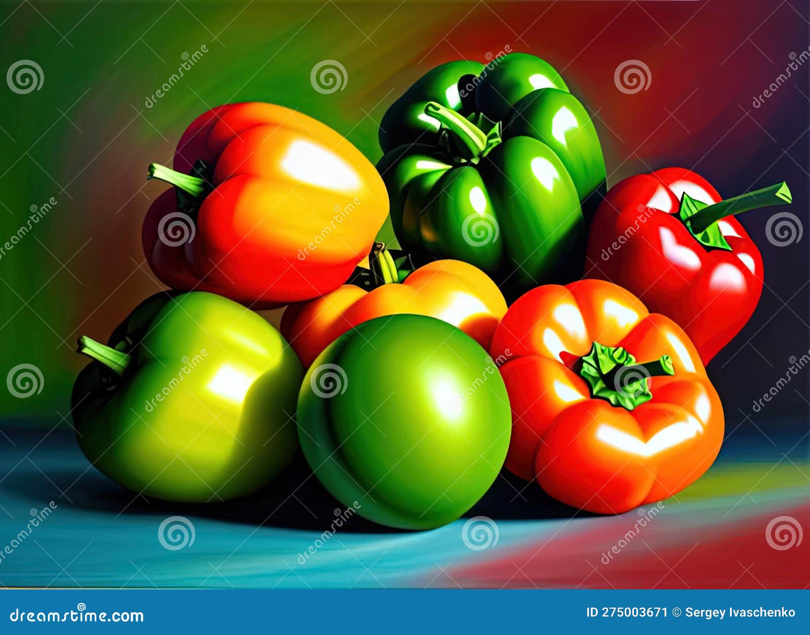 Abstract Vegetables, Illustration. Stock Illustration - Illustration of ...