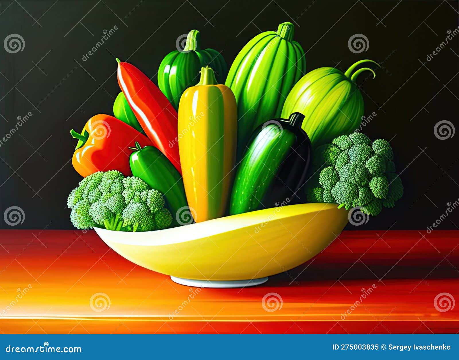 Abstract Vegetables, Illustration. Stock Illustration - Illustration of ...