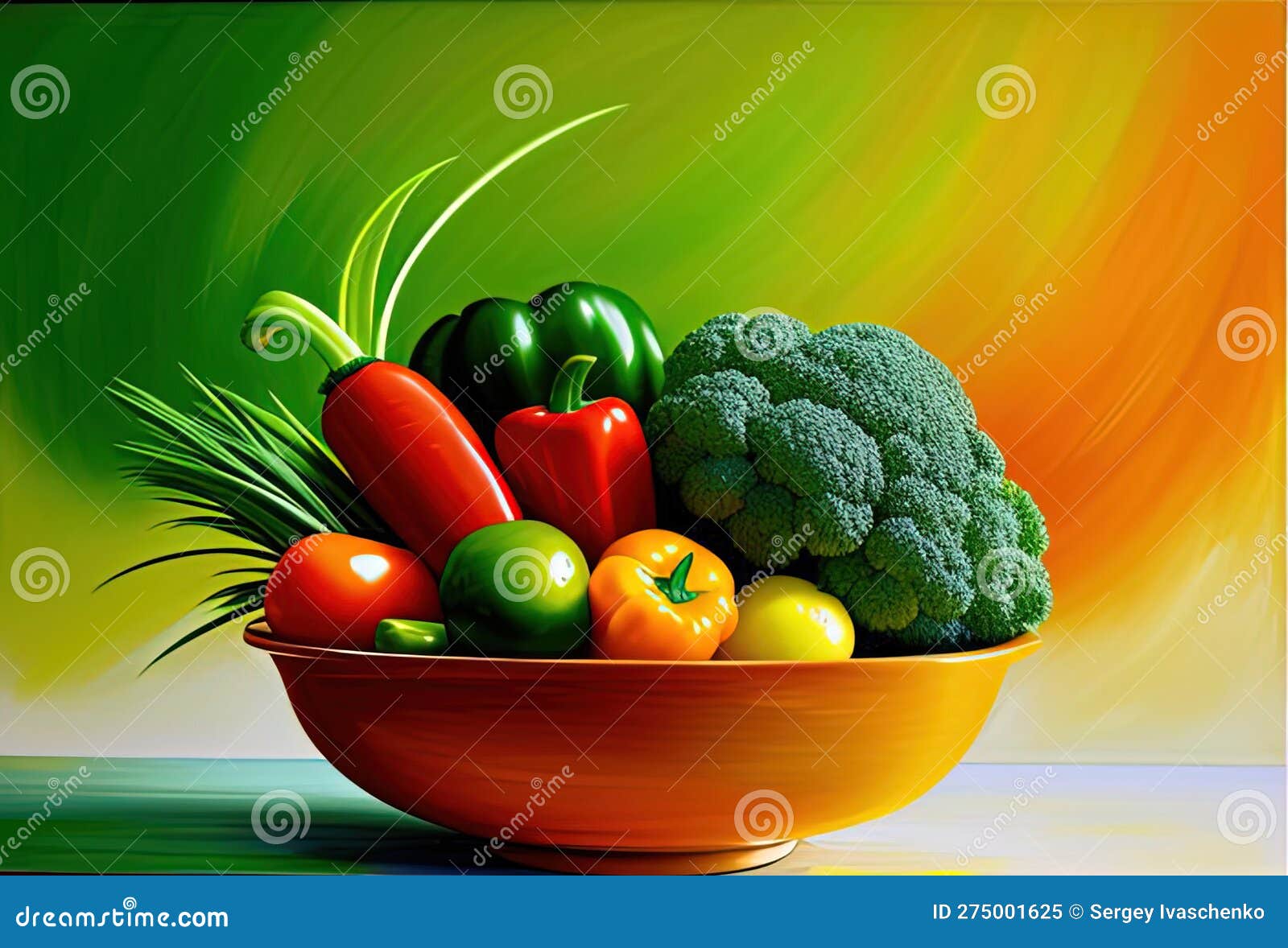 Abstract Vegetables Illustration. Stock Illustration - Illustration of ...
