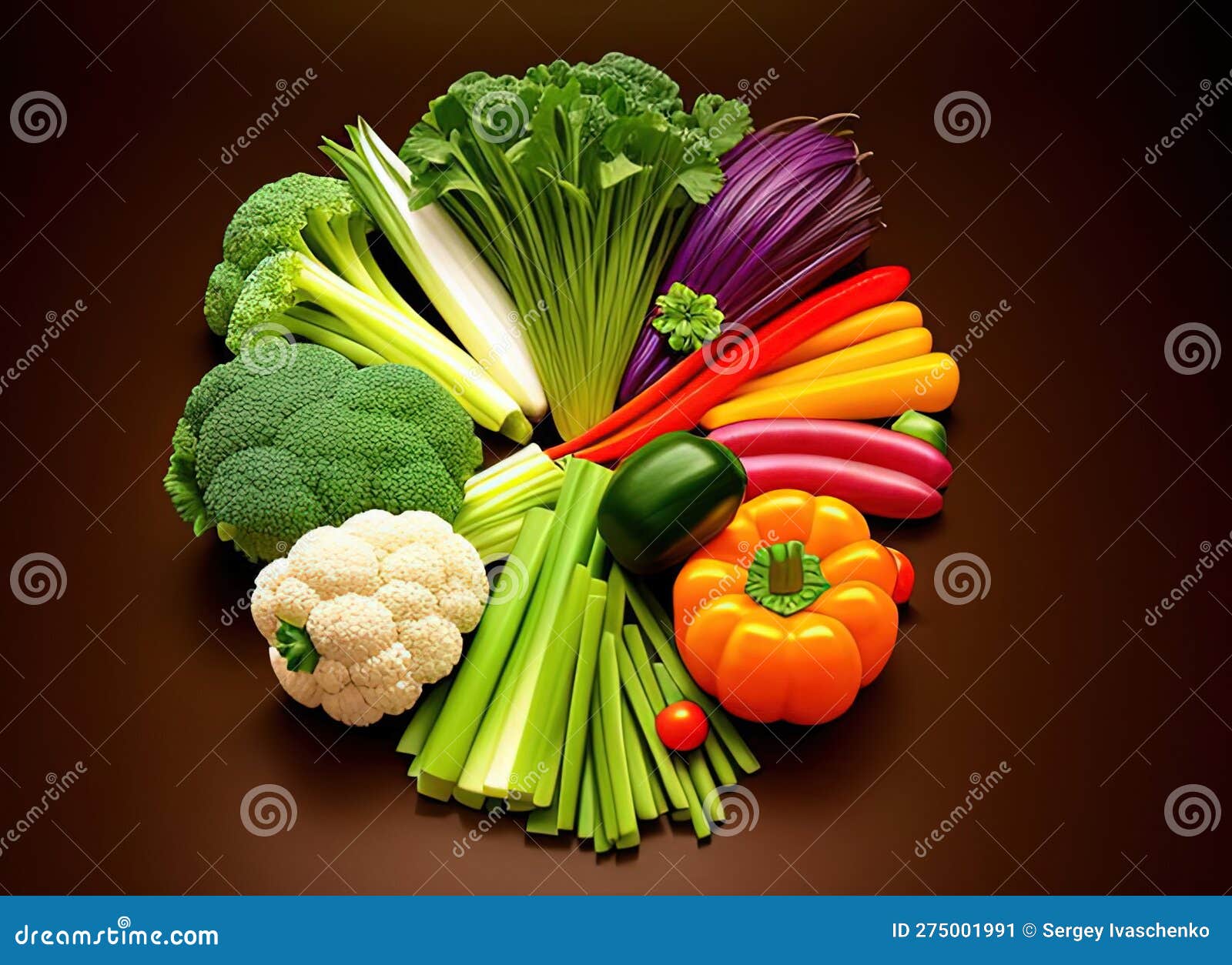 Abstract Vegetables Illustration. Stock Illustration - Illustration of ...